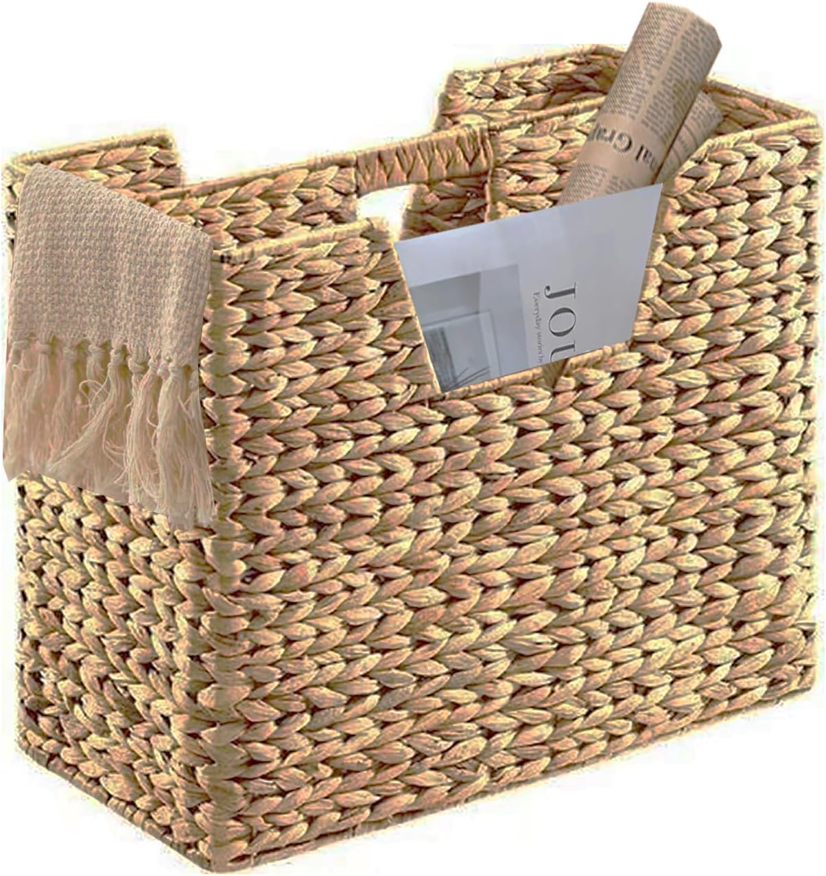 Amazon.com: Magazines Holder Basket - Wicker Magazine Rack, Magazine ...