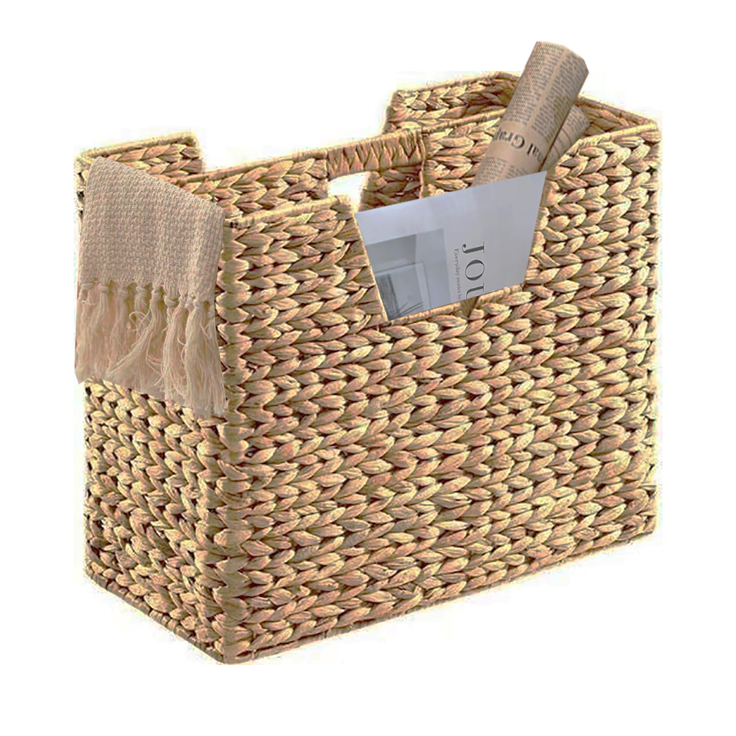 Amazon.com: Magazines Holder Basket - Wicker Magazine Rack, Magazine ...