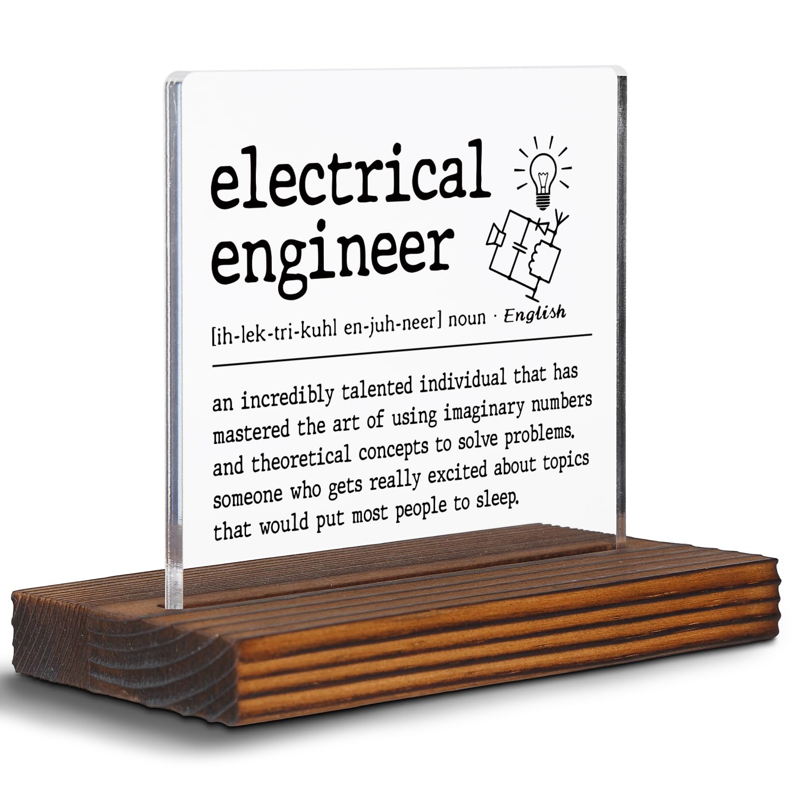 Amazon.com: Funny Electrical Engineer Clear Desk Decorative Sign, Work ...
