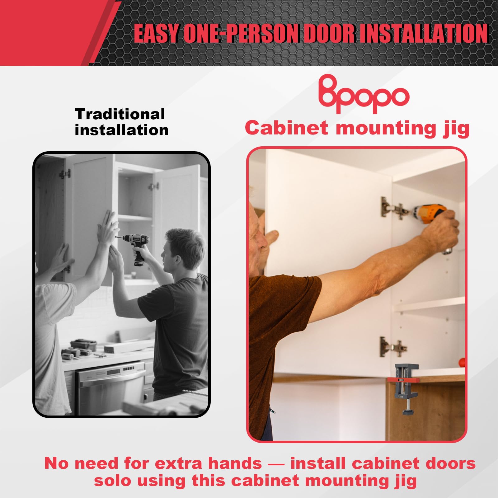 Snapklik.com : Cabinet Door Mounting Jig, Adjustable Aluminum Alloy ...