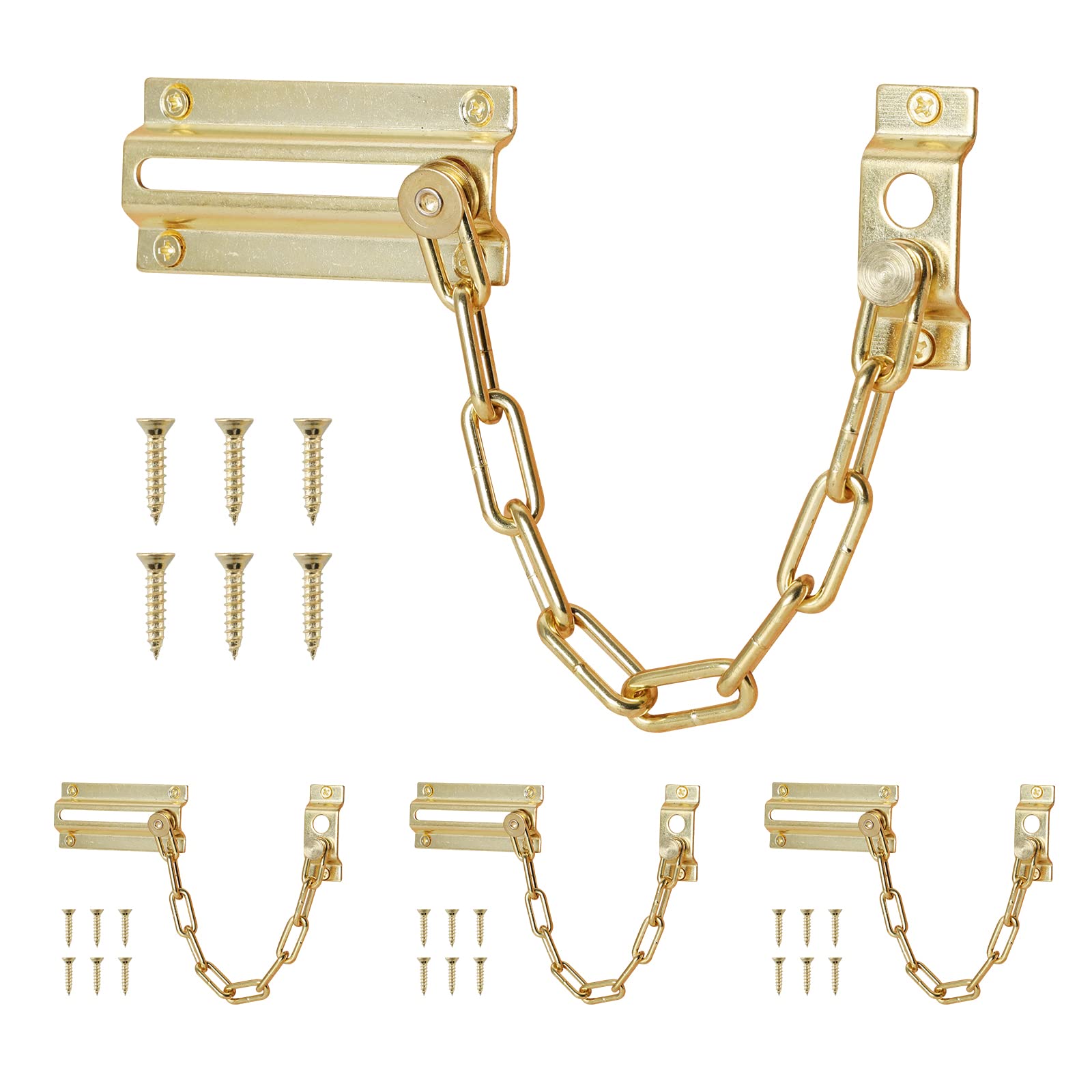 Anti-theft Door Lock HOME MASTER Chain Door Guard 4-Pack - Steel ...