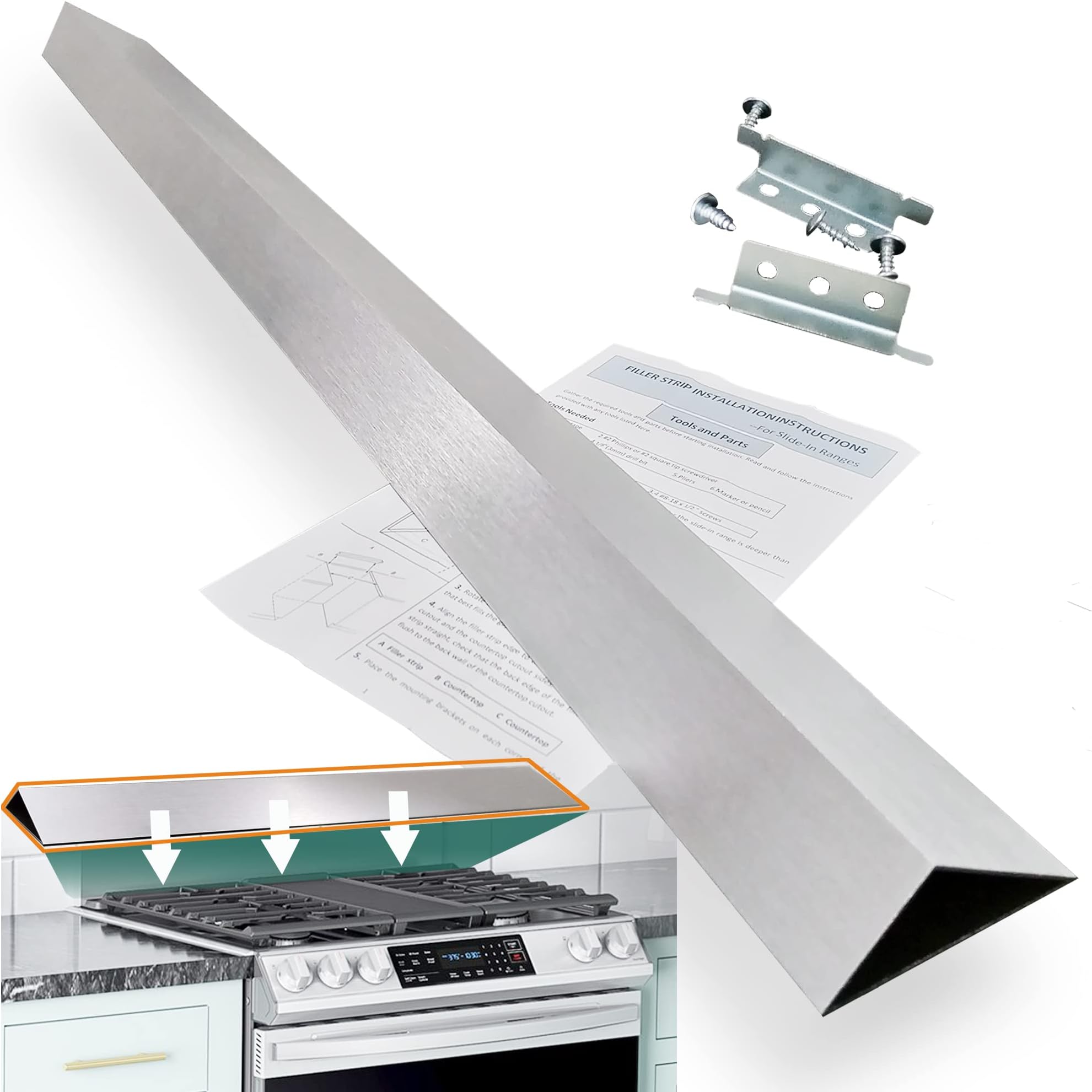 Amazon.com: Whirlpool W10675028 Genuine OEM Trim Kit For Slide-In ...