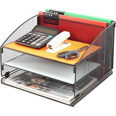 Amazon.com: Samstar Desk File Organizer, Mesh Letter File Folder Holder ...