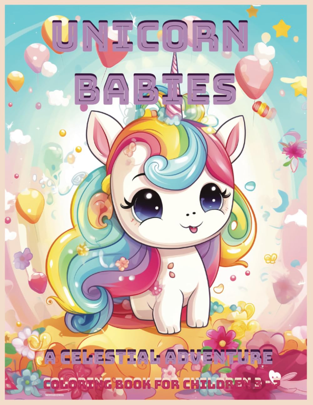 Unicorn Babies: A Celestial Adventure: Coloring Book for Children 3 - 7 ...