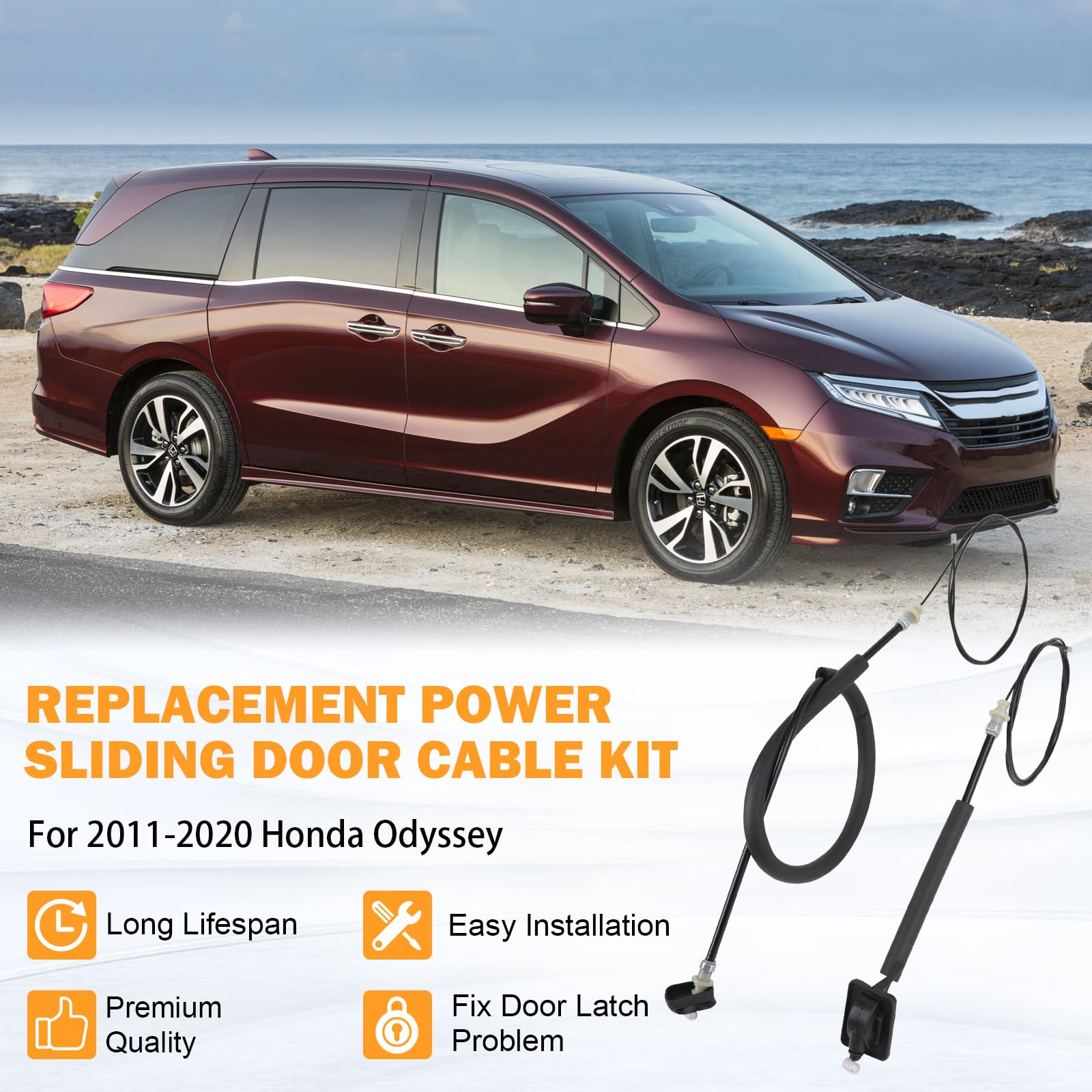 Snapklik.com : Power Sliding Door Cable Kit 72546-TK8-A01 For Honda ...