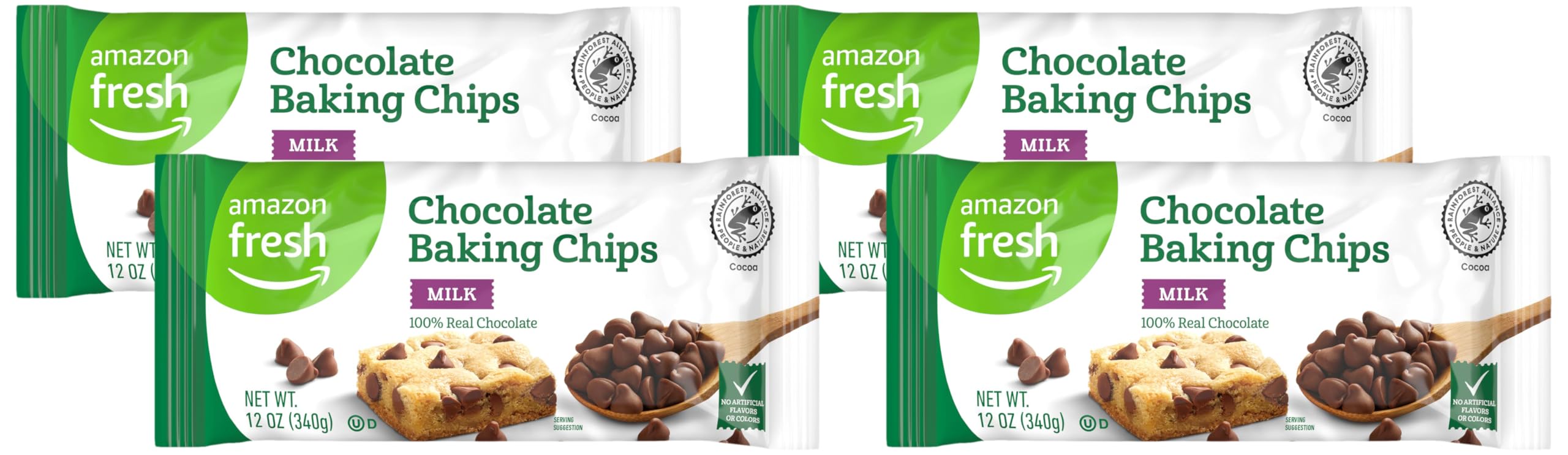 Amazon.com: Amazon Fresh, Chocolate Baking Chips, Milk, 12 Oz ...