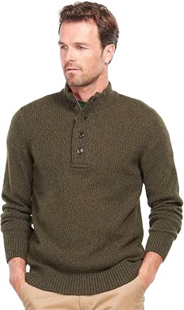 Barbour Sid 1/2 Zip Olive Marl XL at Amazon Men’s Clothing store