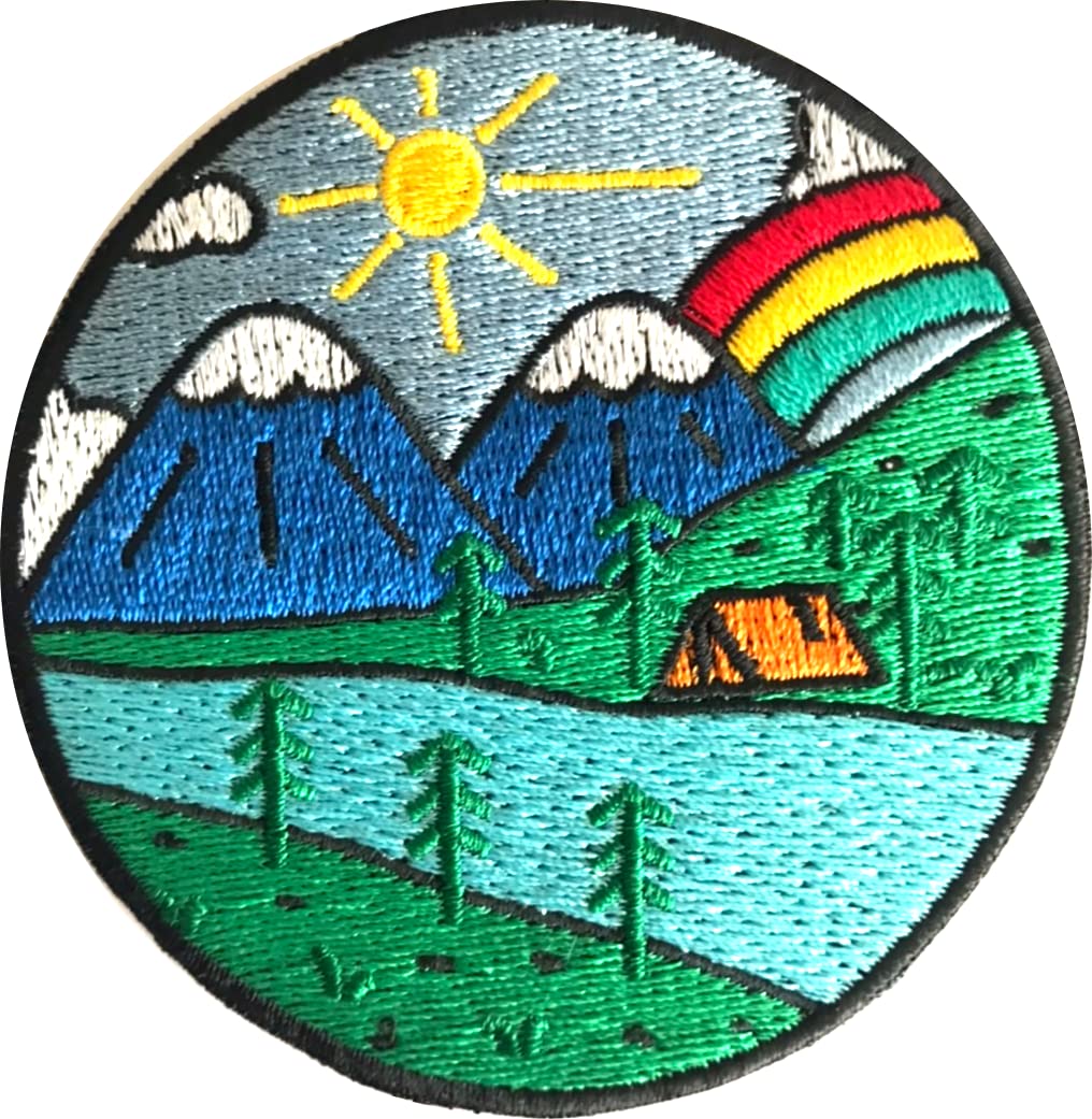 Amazon.com: PatchClub Camping Patch Campfire Fire Mountain Adventure ...