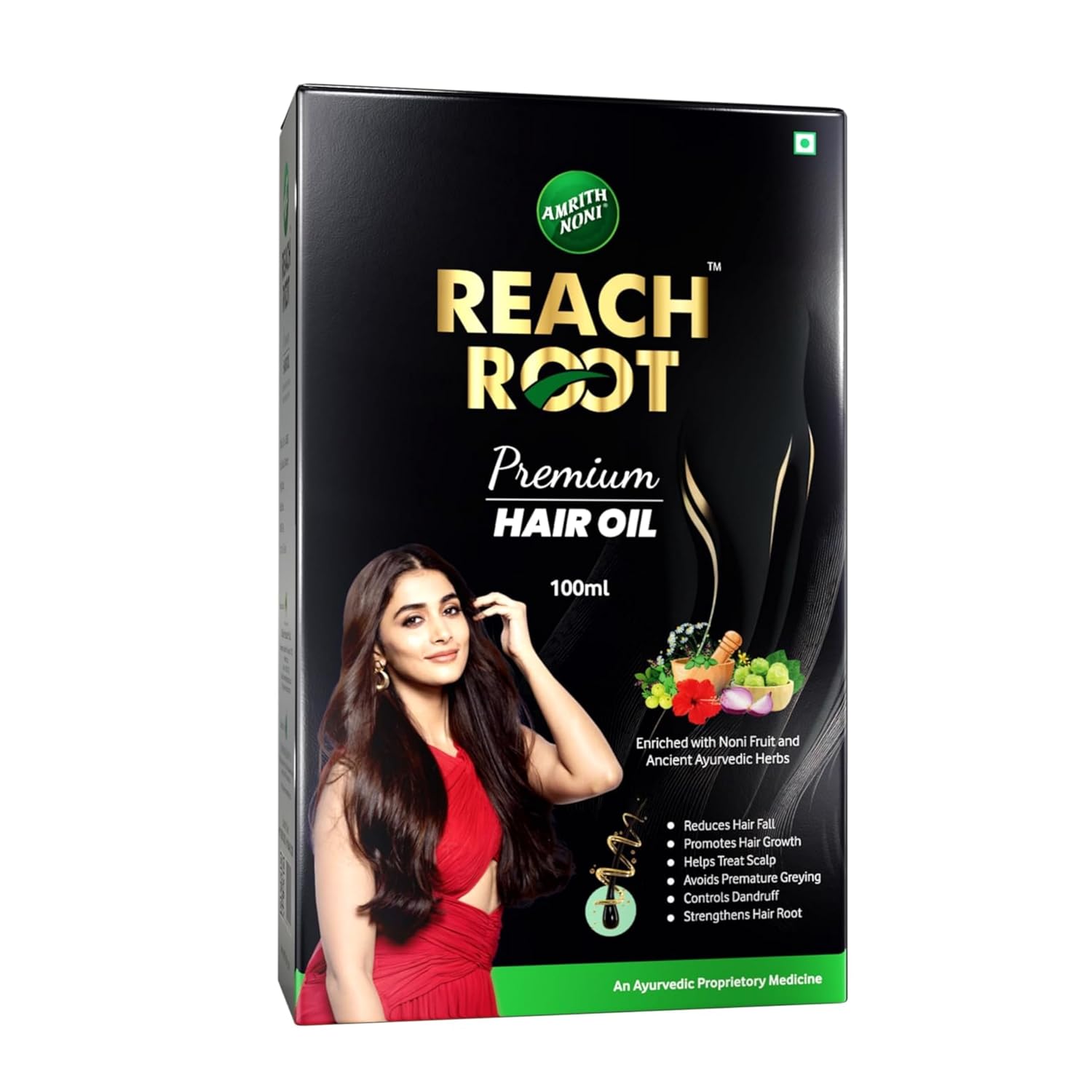 Buy Amrith Noni Reach Root Premium Hair Oil 100ml | (3) Online at Low ...