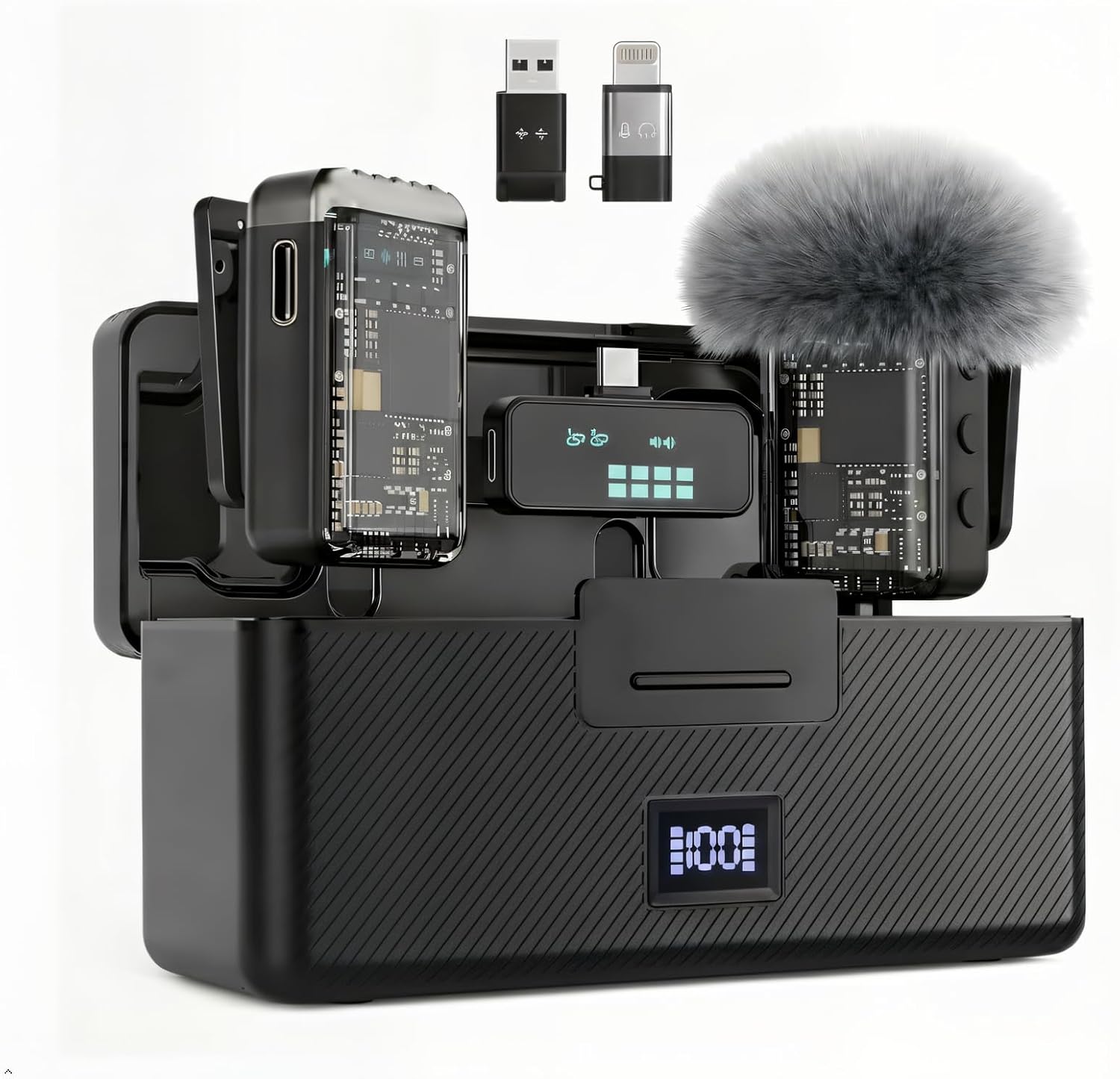 Amazon.com: Mini Wireless Lavalier Microphone Noise Cancelling for ...