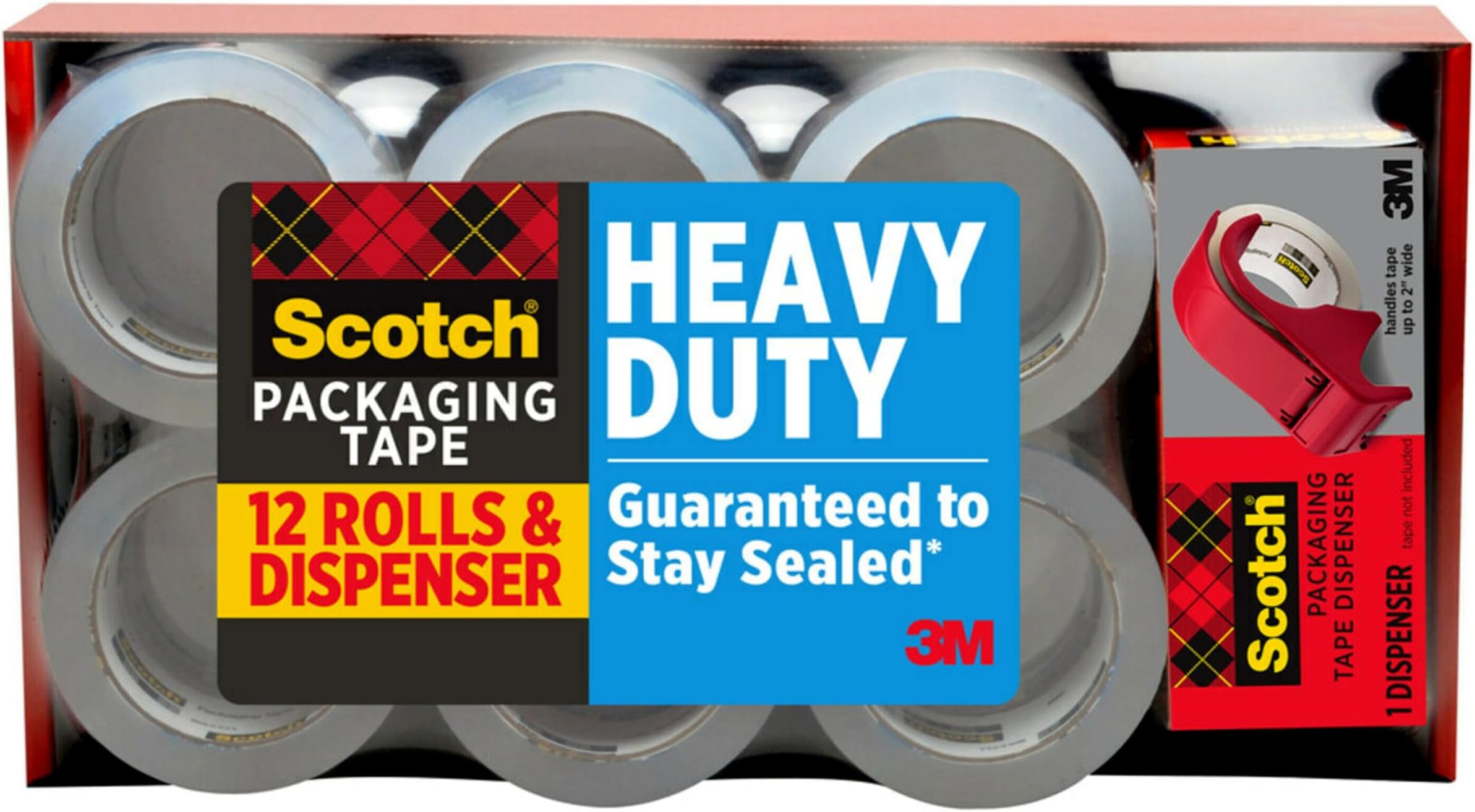 Amazon.com : Scotch Heavy Duty Shipping and Moving Packing Tape, Clear ...