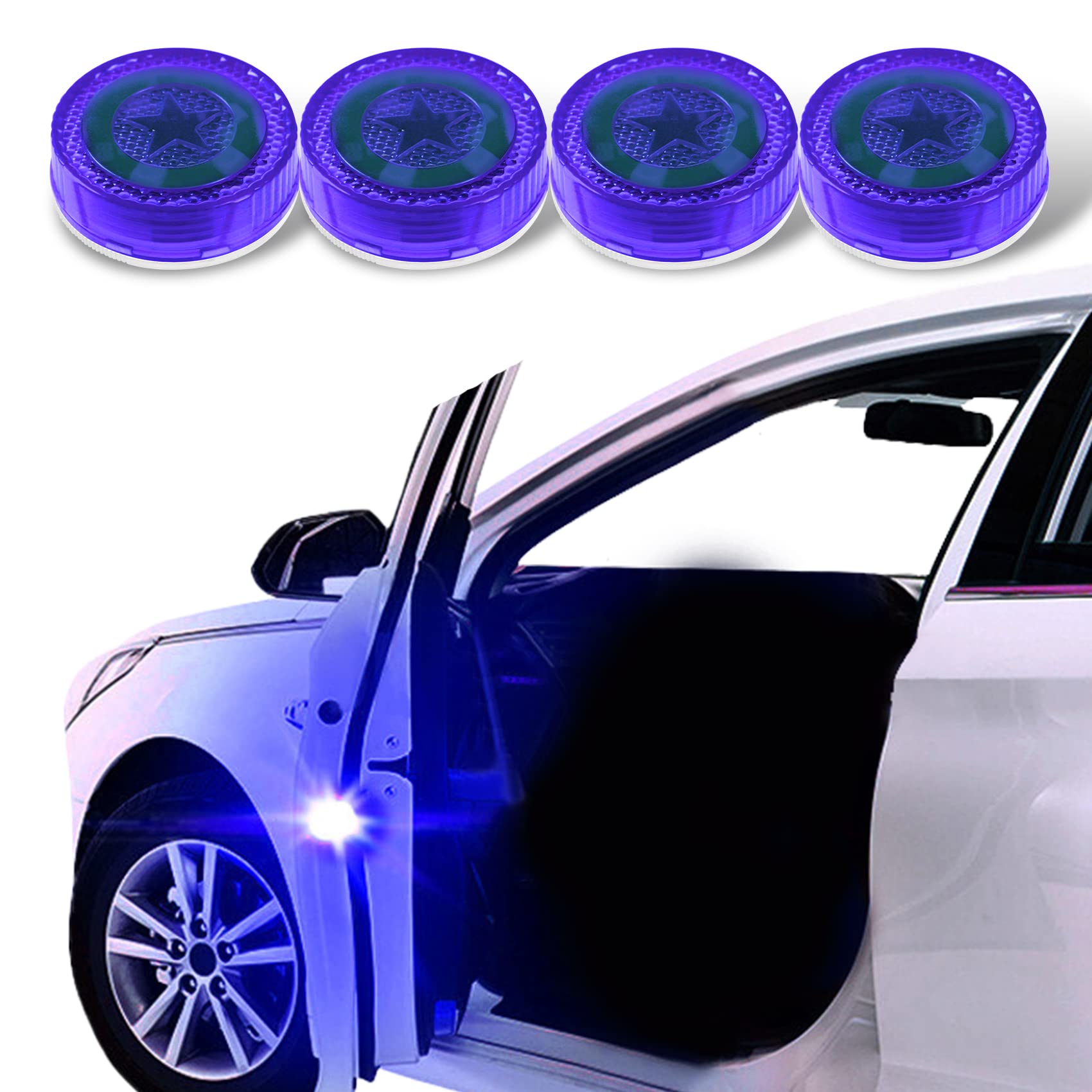 Snapklik.com : Middrivr 4PCS Universal Wireless Car Door LED Warning Lights