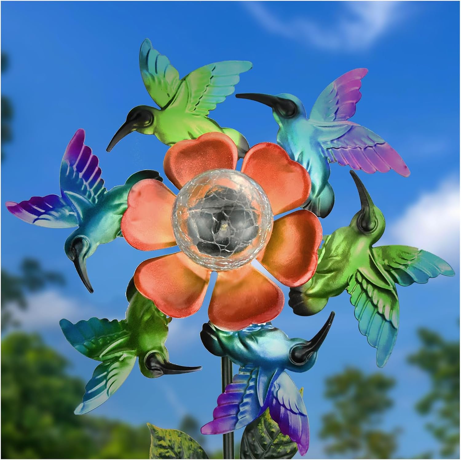 Amazon.com: Solar Wind Spinners Hummingbird Spinner, Waterproof Outdoor ...