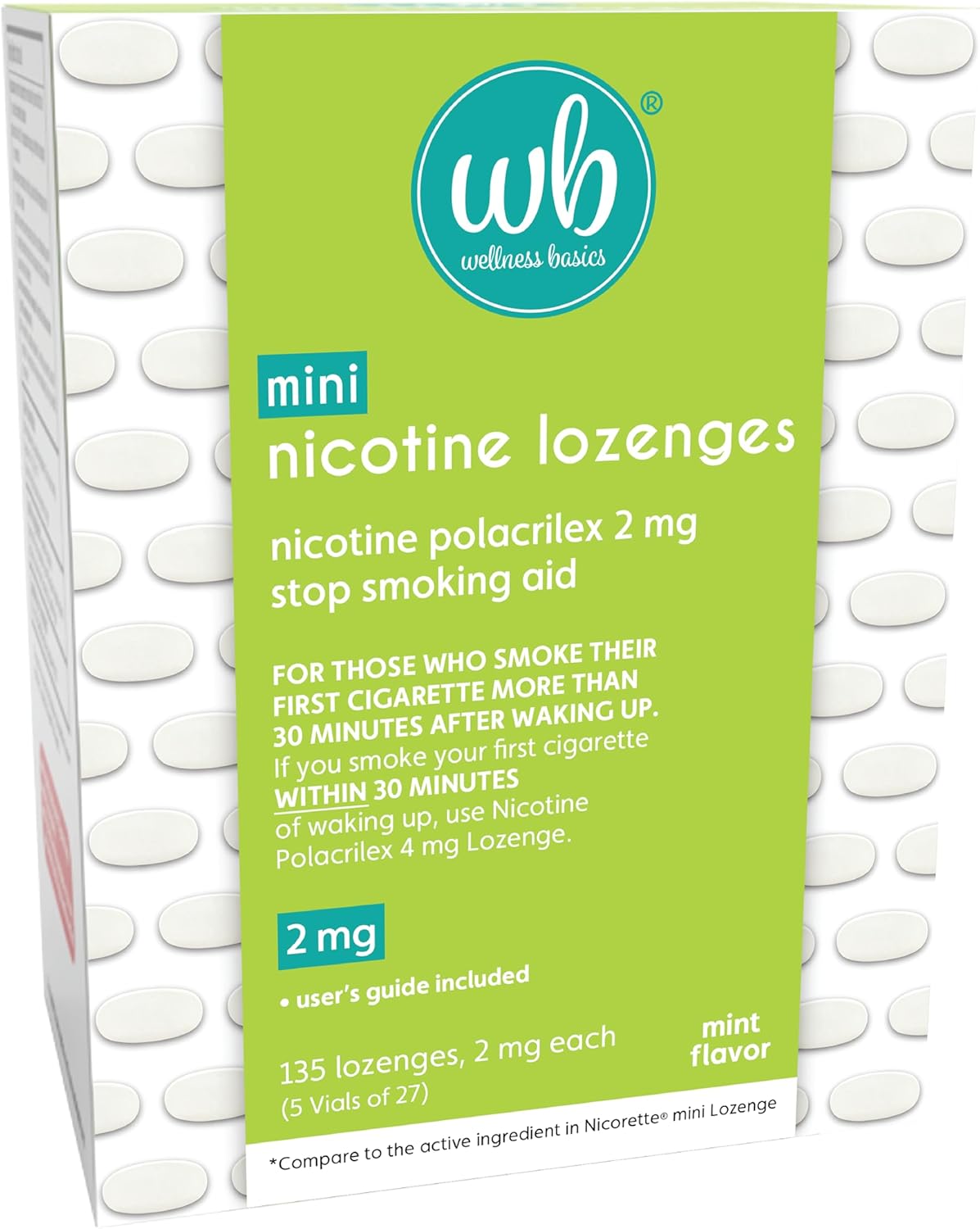 Amazon.com: Wellness Basics Mini Nicotine Lozenge 2mg | Stop Smoking ...