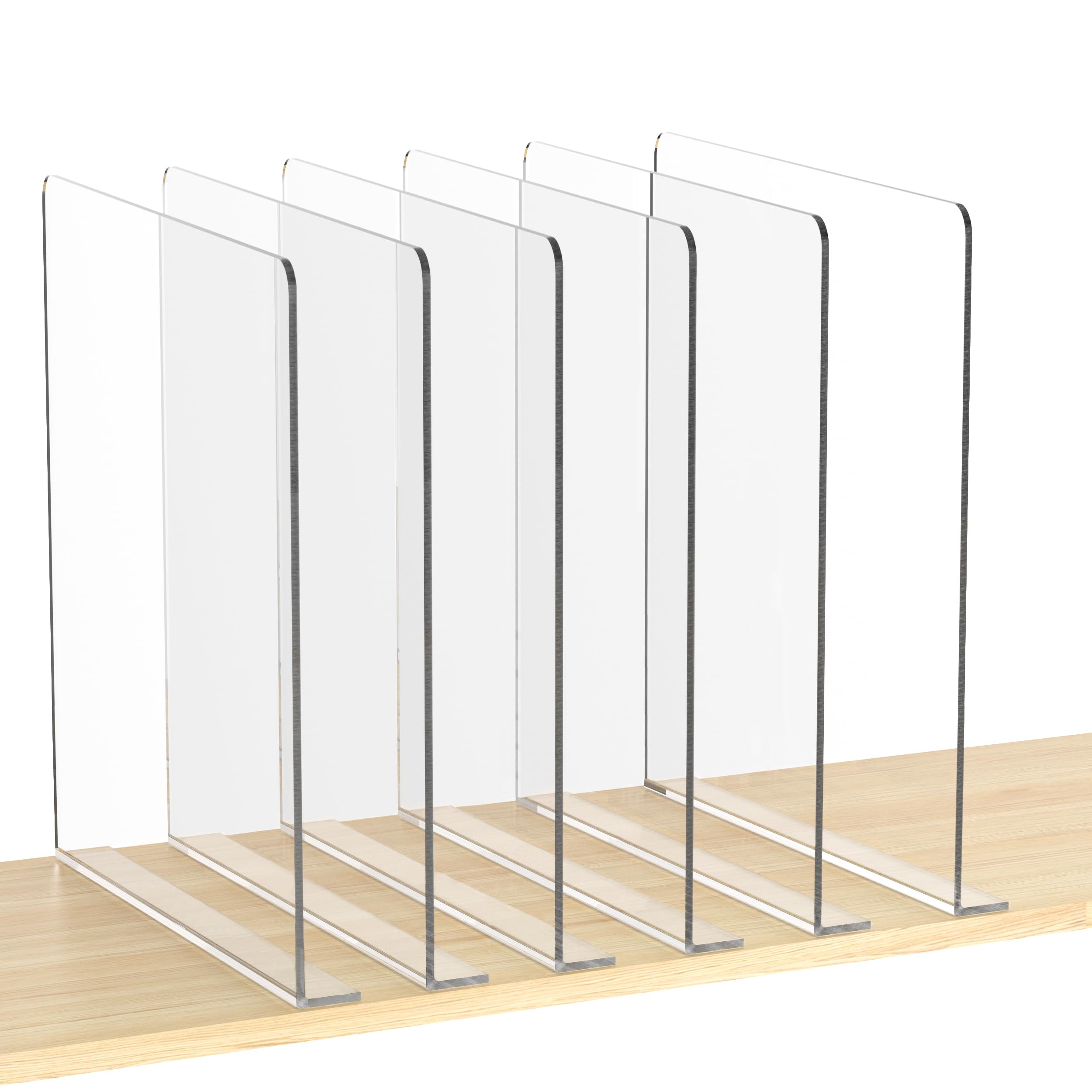 Amazon.com: HBlife 6 PCS Clear Acrylic Shelf Dividers for Closet, 8 ...