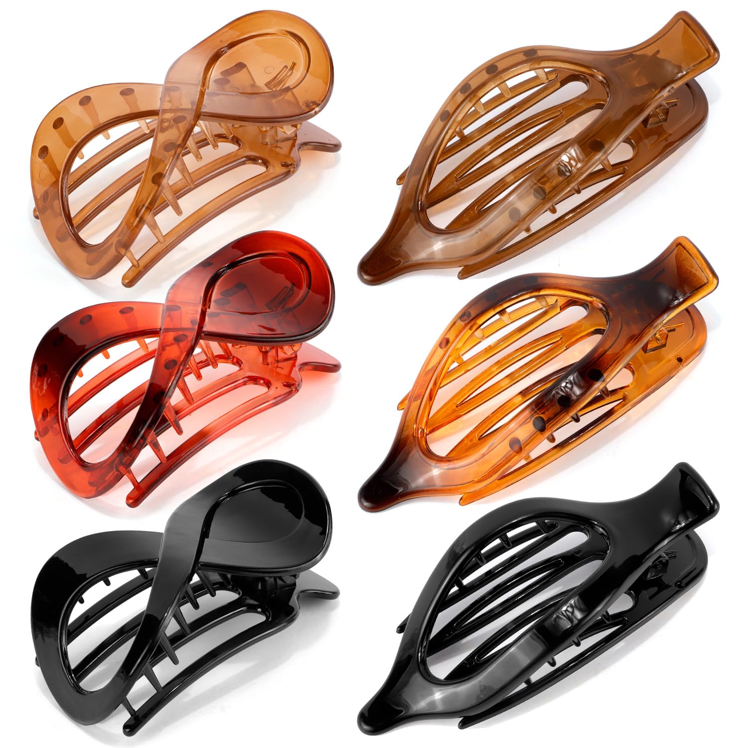 Amazon.com : Atoden Flat Hair Clips for Women 6Pcs French Concord Hair ...