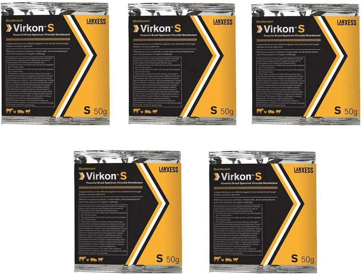 Virkon S Disinfectant Sachet x 50g. Pack of 5 Sachets : Amazon.co.uk ...