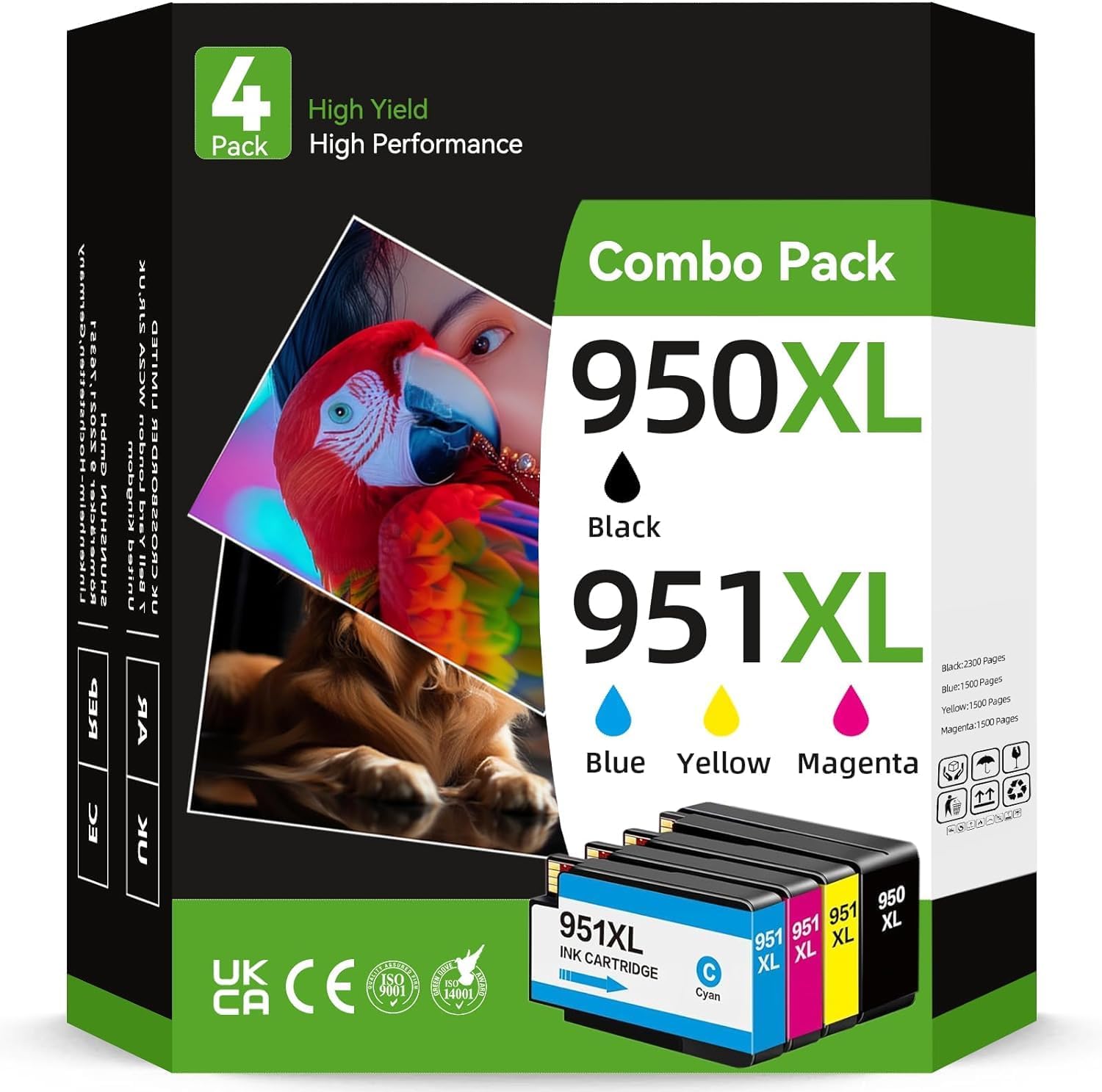 Amazon.com: HP 950XL Black High-yield Ink Cartridge | Works with HP ...