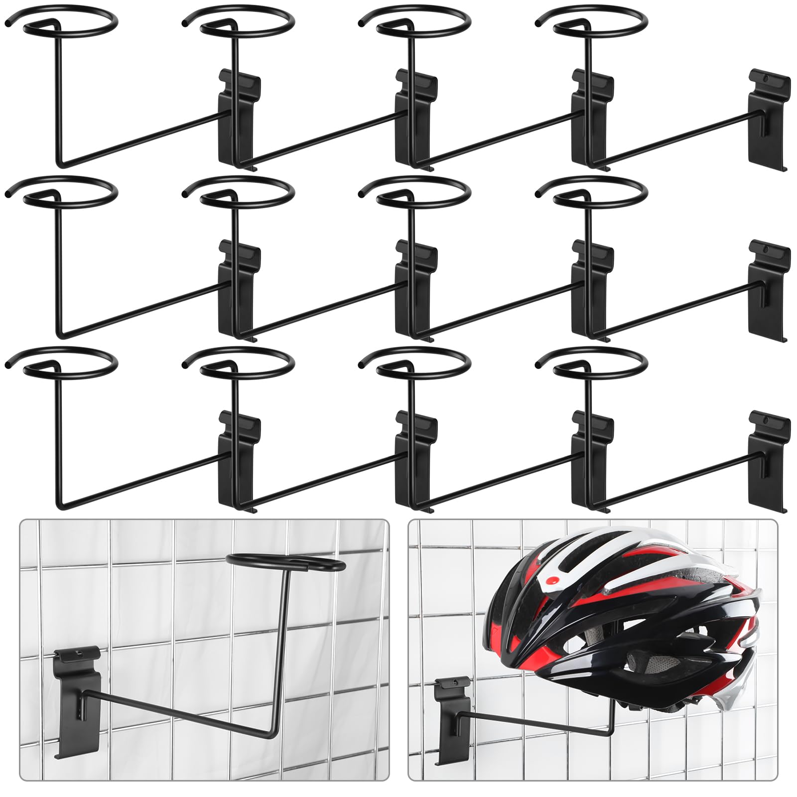 Snapklik.com : Kigley Metal Gridwall Hooks, 3.2 Inch Hat Helmet Rack ...