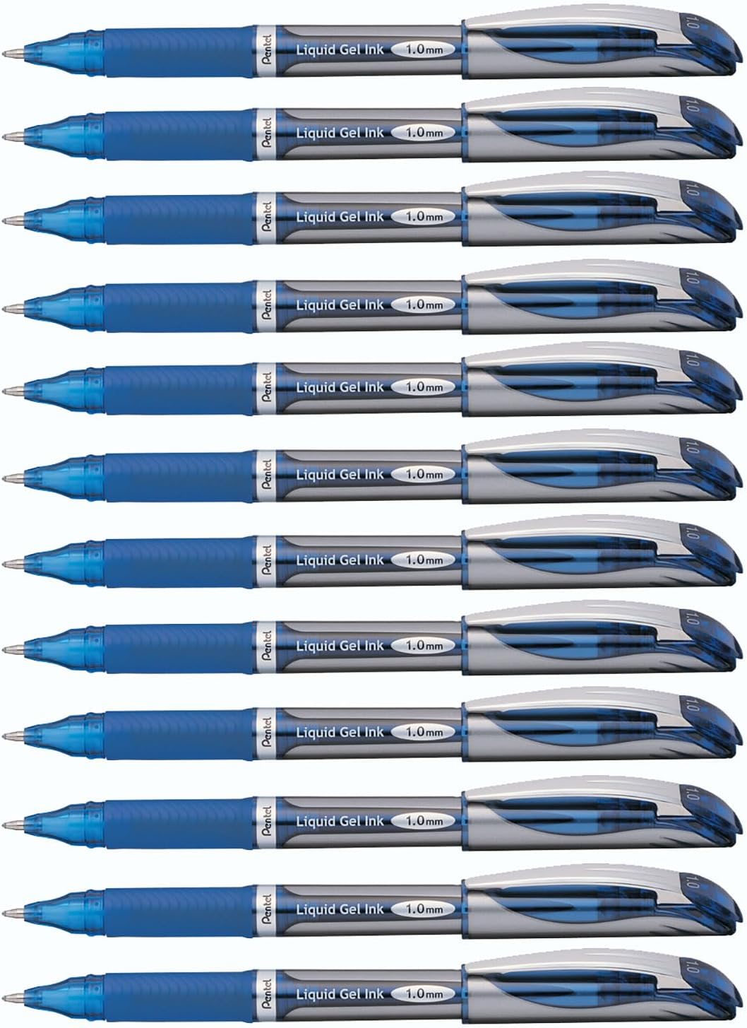 Amazon.com: Pentel EnerGel Gel Ink Pen, Bold Point, Metal Tip, Blue Ink ...