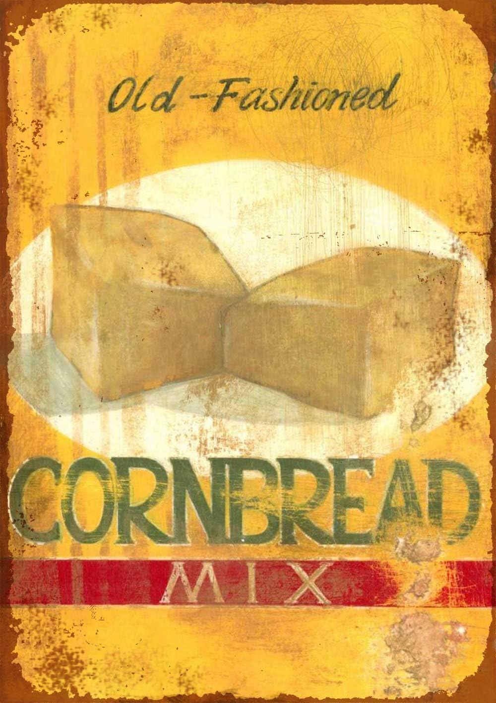 Amazon.com: SwanLace Old-Fashioned Cornbread Mix Rustic Metal Tin Signs ...
