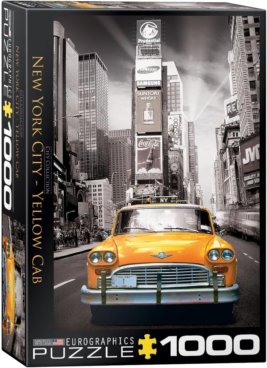 Amazon.com: EuroGraphics New York City Yellow Cab Puzzle (1000-Piece ...