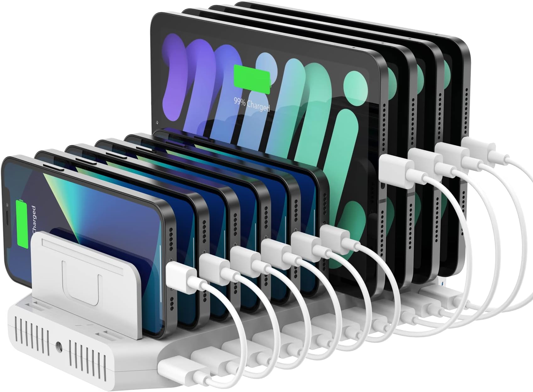 Amazon.com: iPad Charging Station, Unitek 96W 10-Port USB Charging Dock ...