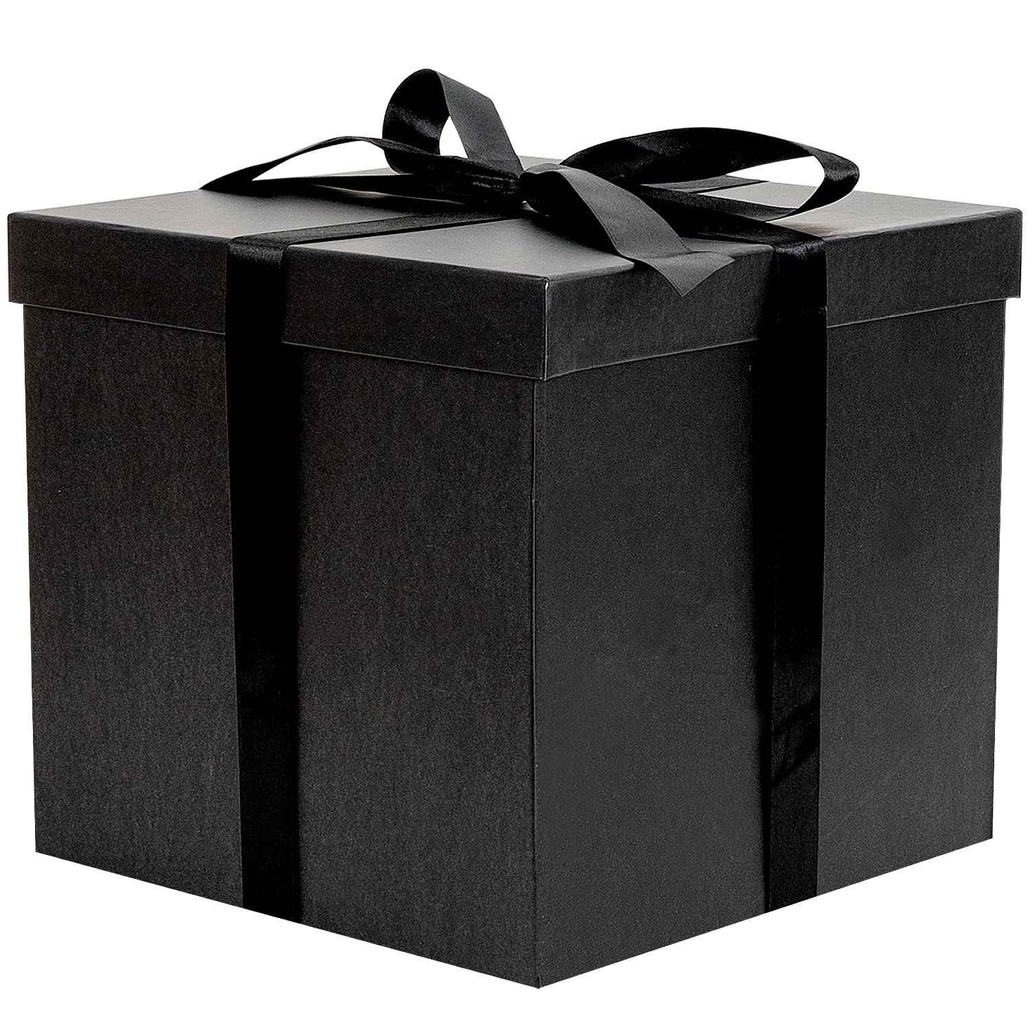 Amazon.com: Jaywayang 10" Large Gift Box with Lid and Ribbon, Black ...