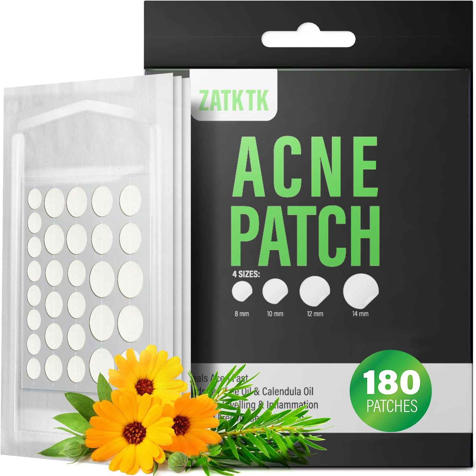 Amazon.com: Pimple Patches (4 Sizes 180 Patches), Acne Patches for ...