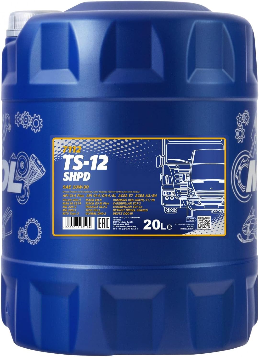 MANNOL 7512 Special Plus 10W-30 API SL/CF Motorenöl, 4 Liter : Amazon ...