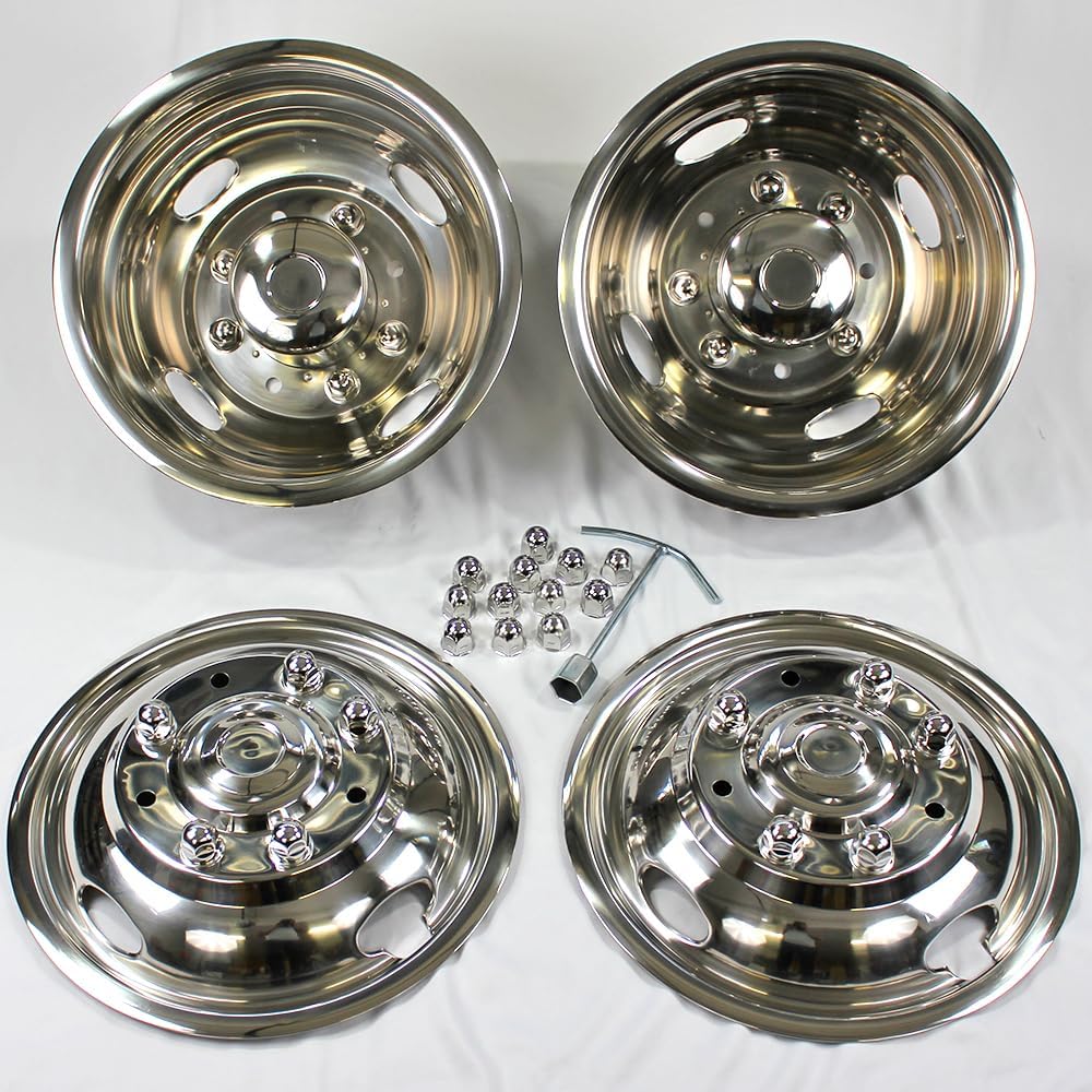 Amazon.com: Set of Four 17" Dually Bolt-On Wheel Simulators for Ford ...