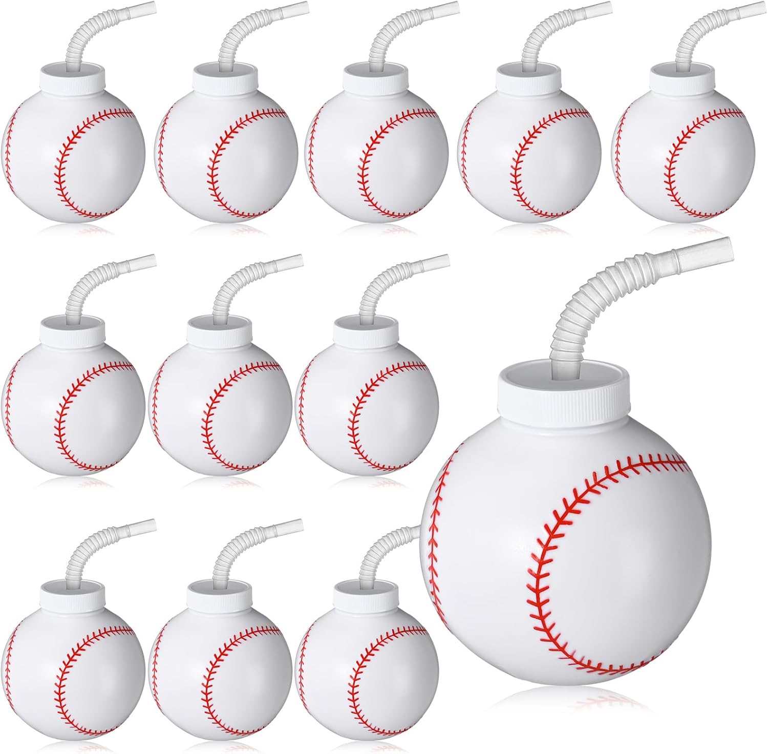 Amazon.com: Sumind Sport Ball Cups 17 oz Plastic Cups | 12 Pcs, with ...