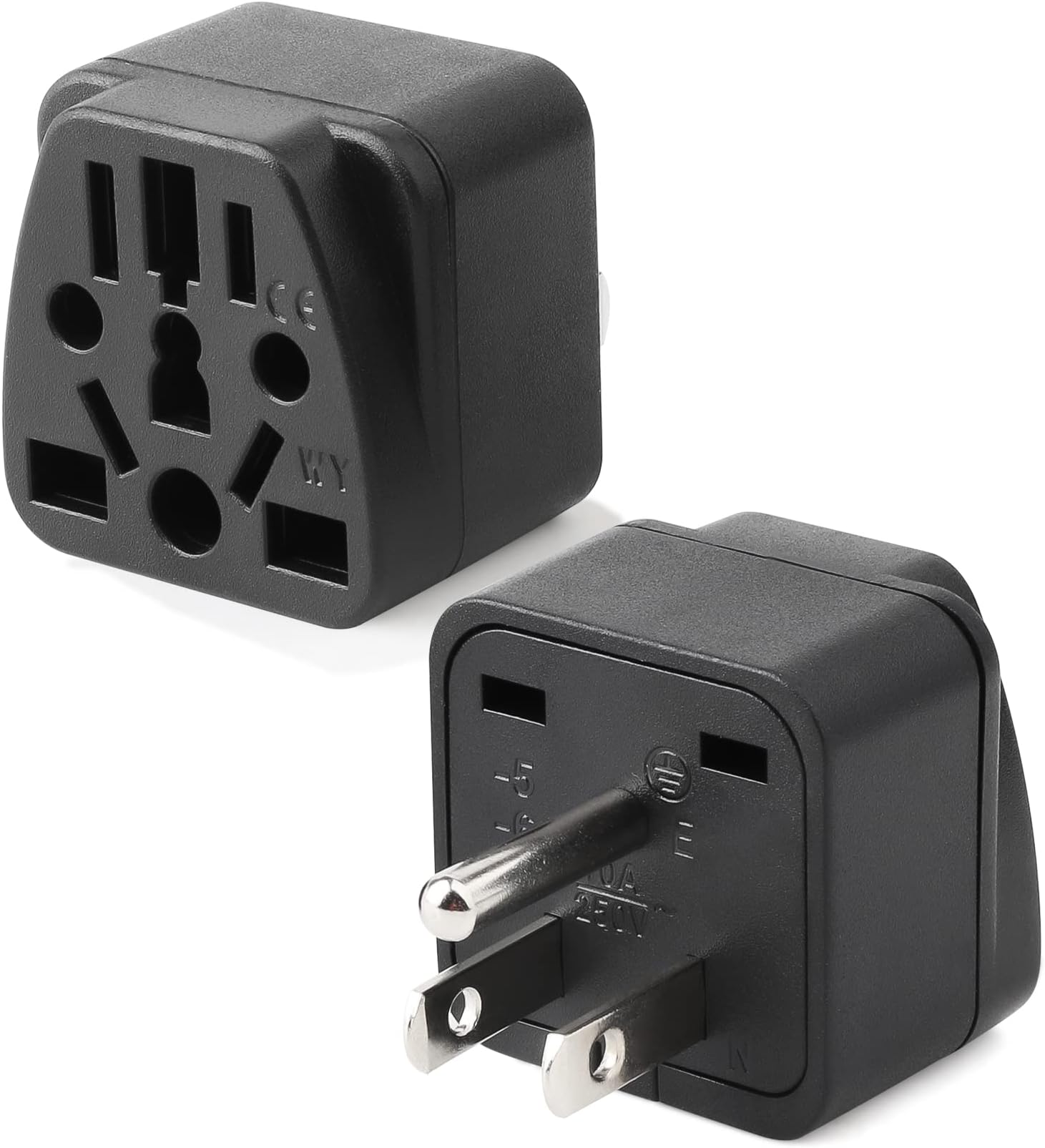Amazon.com: 2 Pack US Travel Plug Adapter, EU,UK,AU,in,CN,JP,Asia,Italy ...