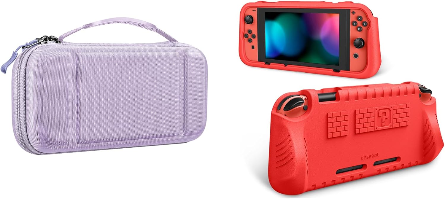 Amazon.com: Fintie Bundle: Carrying Case Bag for Nintendo Switch OLED ...