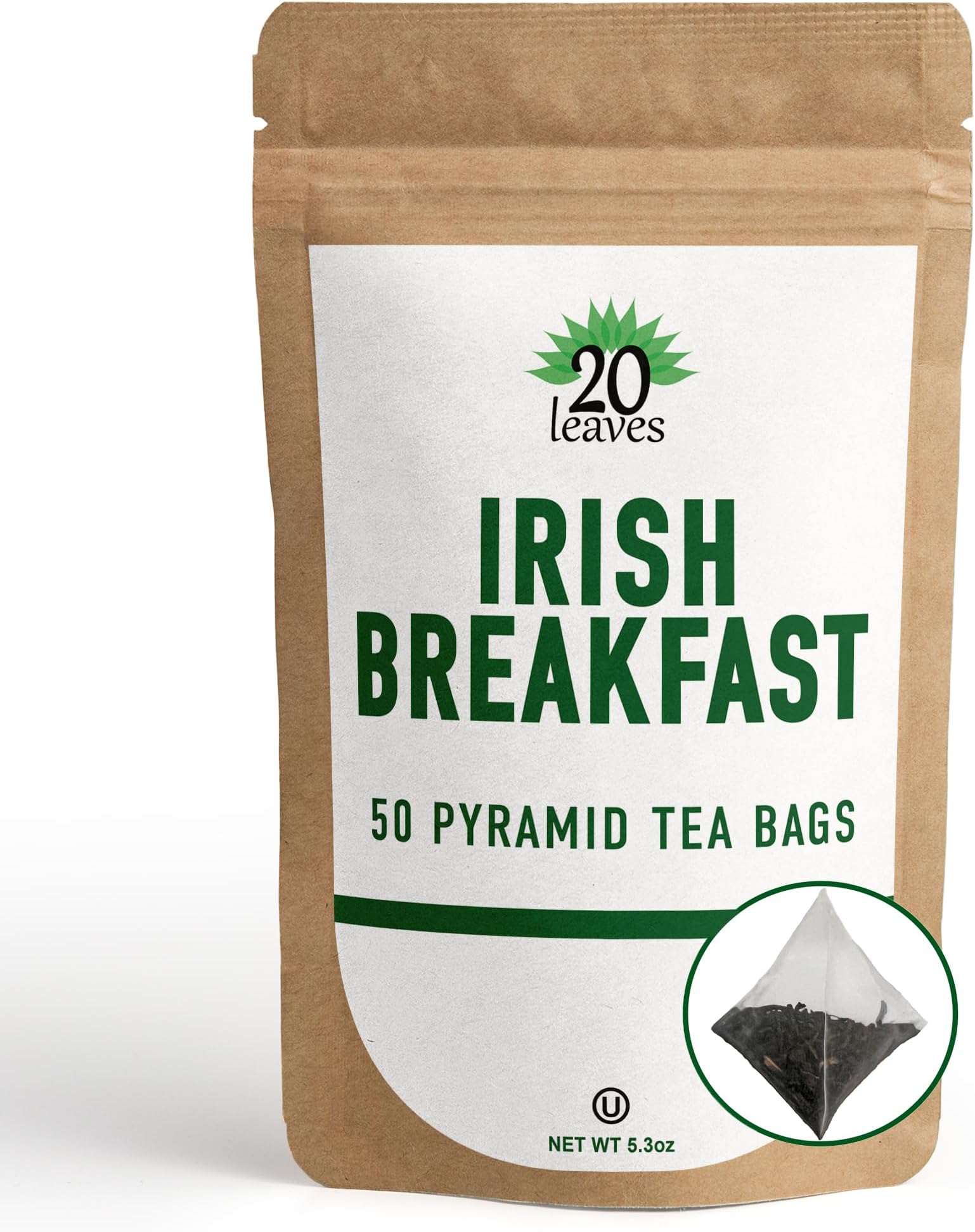 Amazon.com : Irish Breakfast Black Tea - 50 Pyramid Tea Bags Sachets in ...