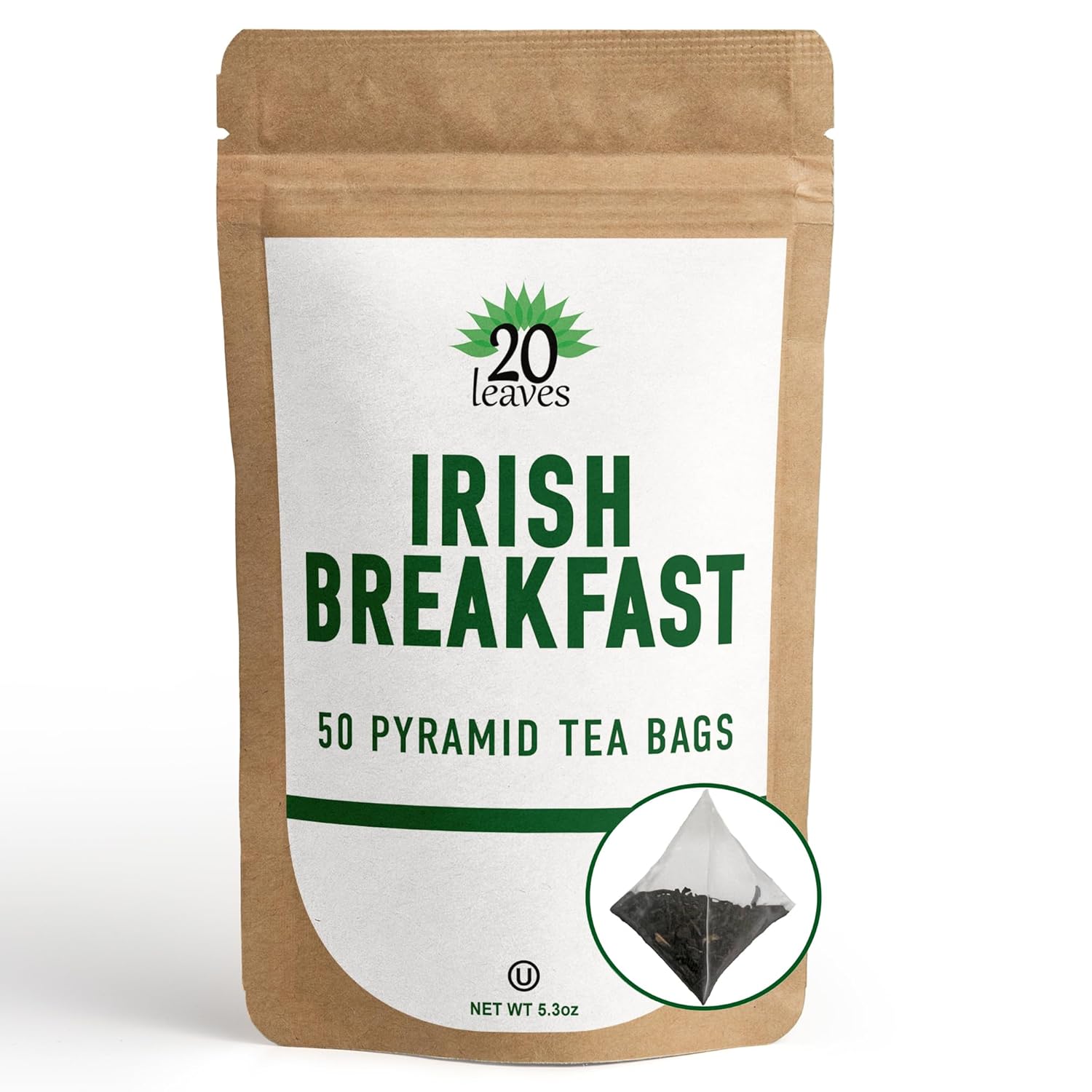 Amazon.com : Irish Breakfast Black Tea - 50 Pyramid Tea Bags Sachets in ...