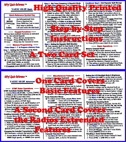 Buy Yaesu VX-3R Dual Tri-Folded Reference Card by Nifty Accessories ...
