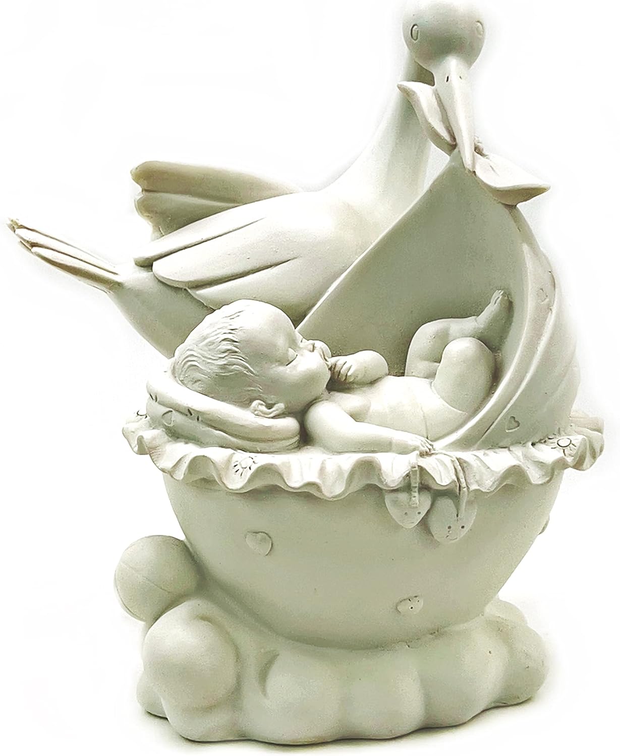 Amazon.com: Bellaa 29905 Babies Statues Birds Storks Bring Baby Newborn ...