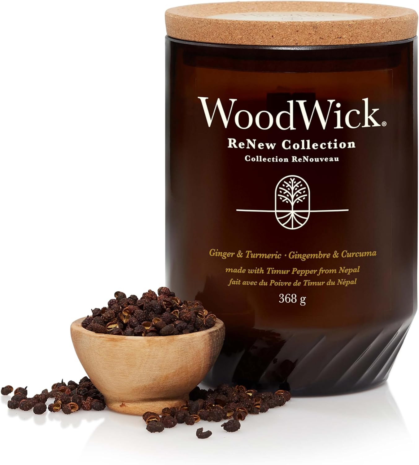 WoodWick Renew Scented Candle with Crackling Wick | Ginger & Turmeric ...