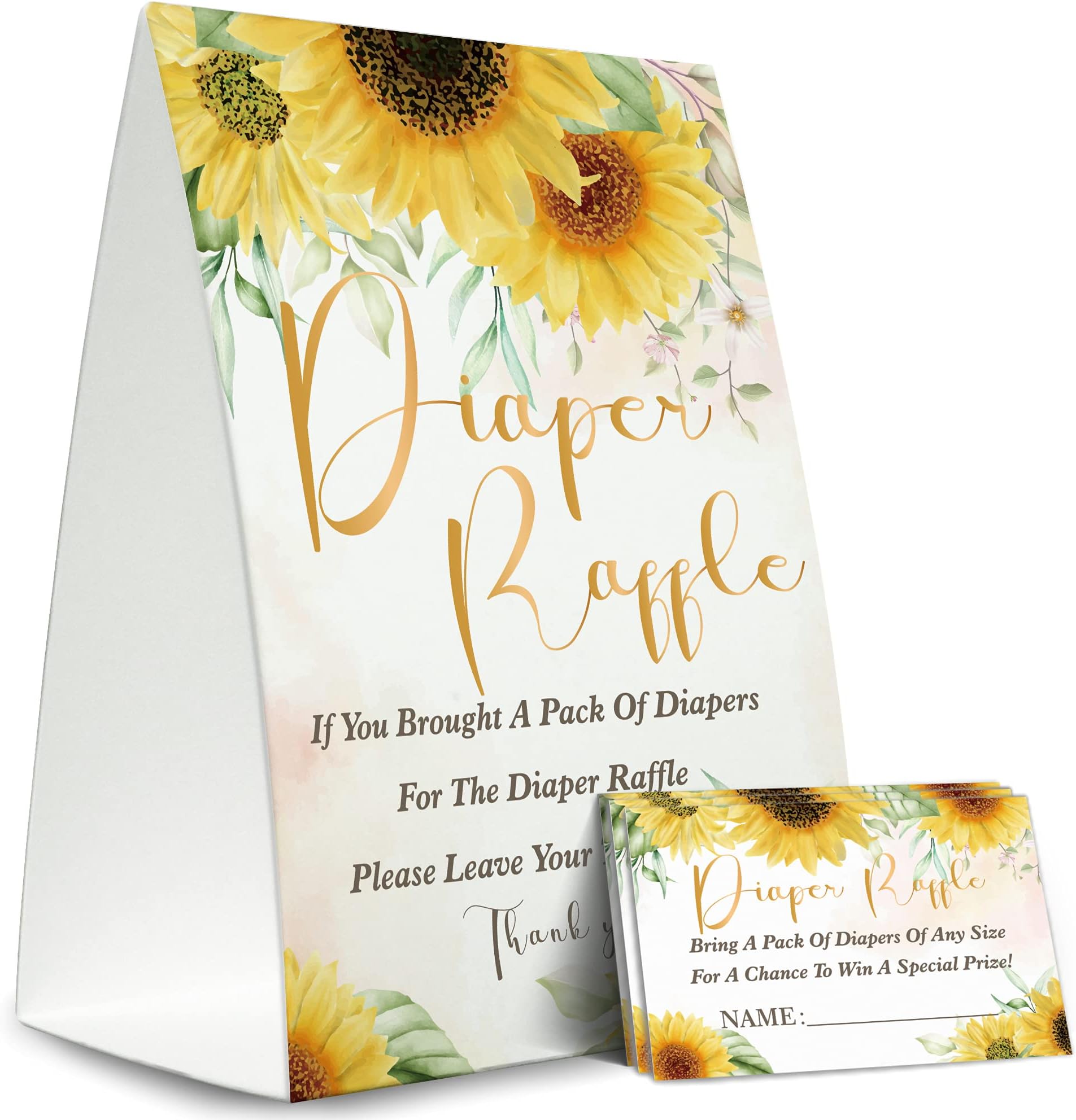 Amazon.com: Diaper Raffle Sign,Diaper Raffle Baby Shower Game Kit (1 ...
