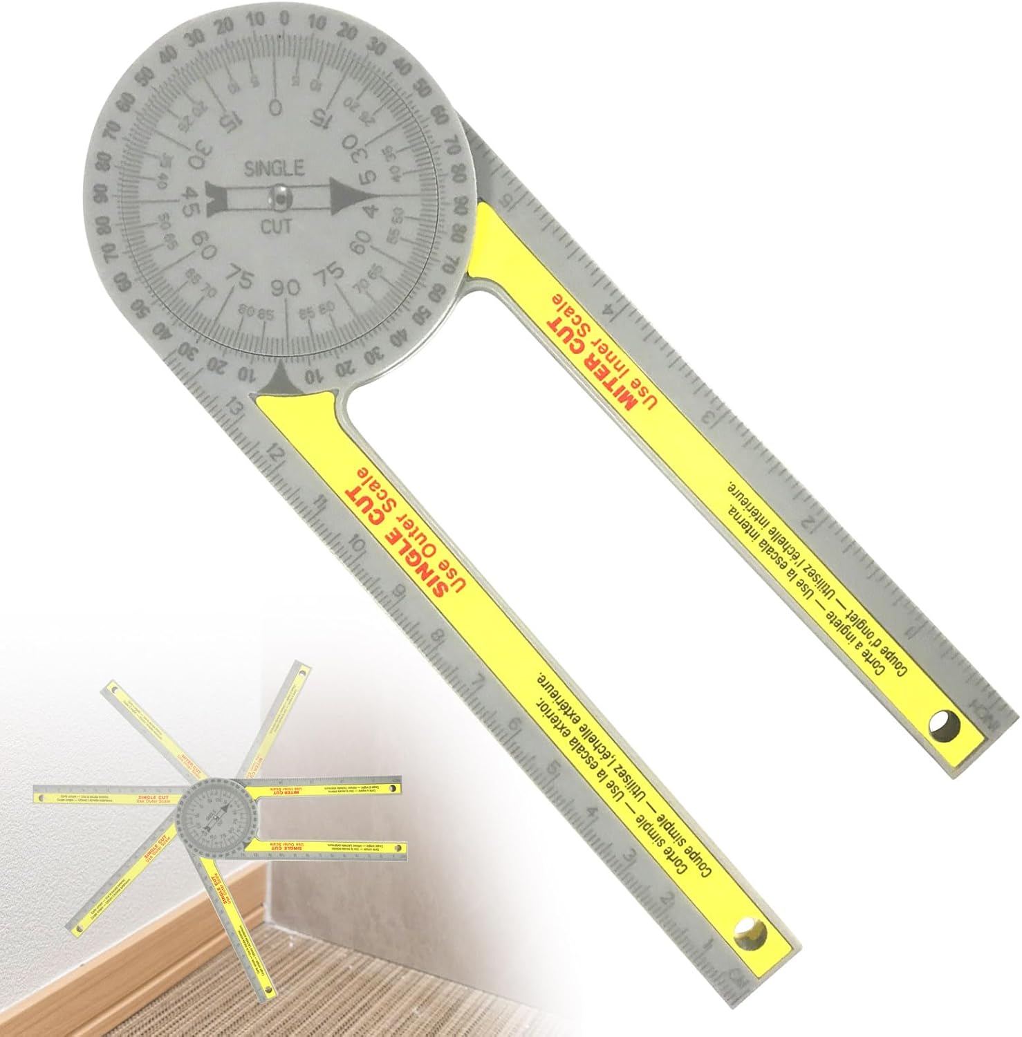 KMZ Miter Saw Protractor 360° Protractor Digital Gauge Portable Miter ...