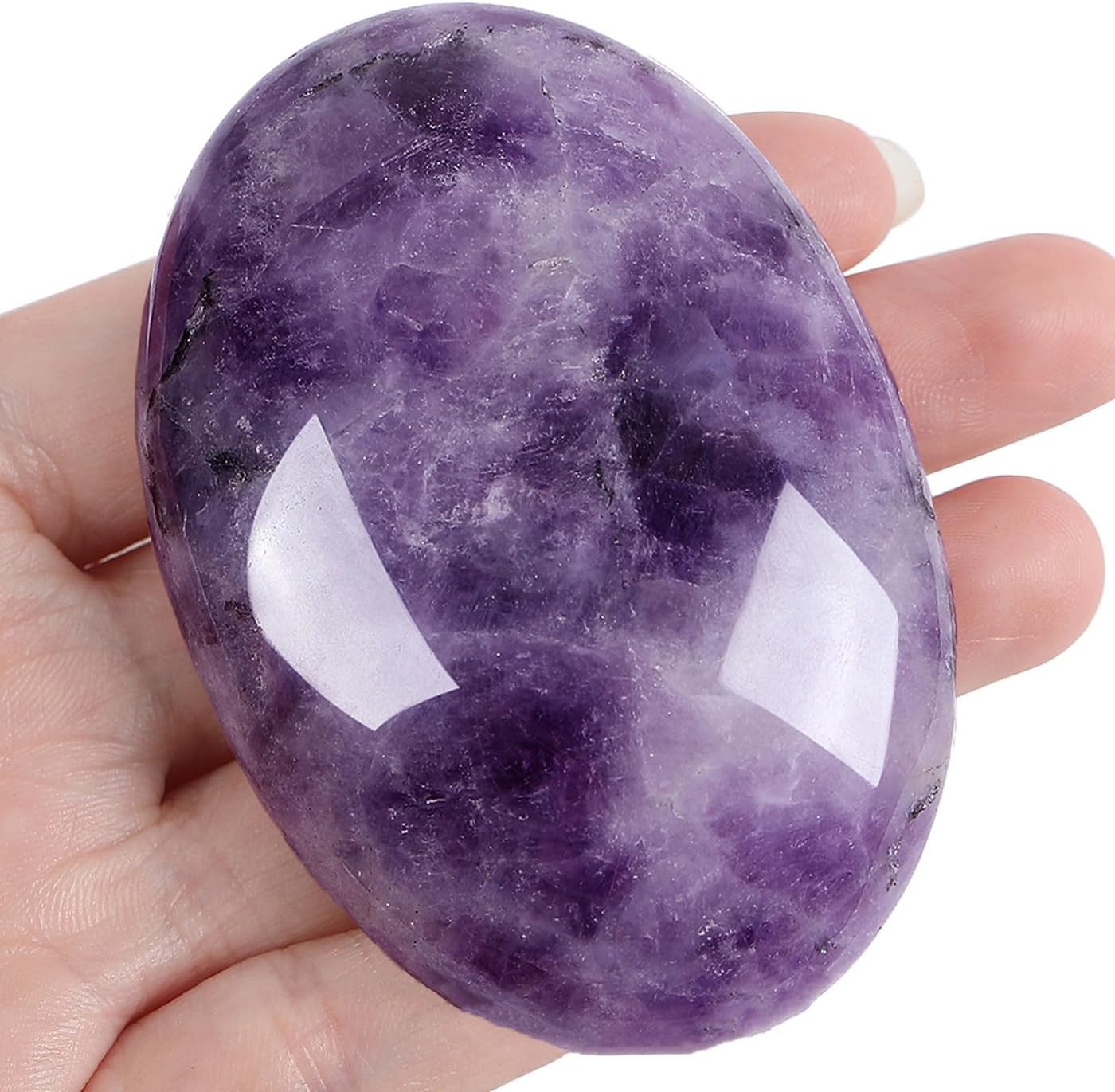 Amazon.com: ZHIYUXI 2.4" Amethyst Crystal Gemstones Amethyst Stone ...