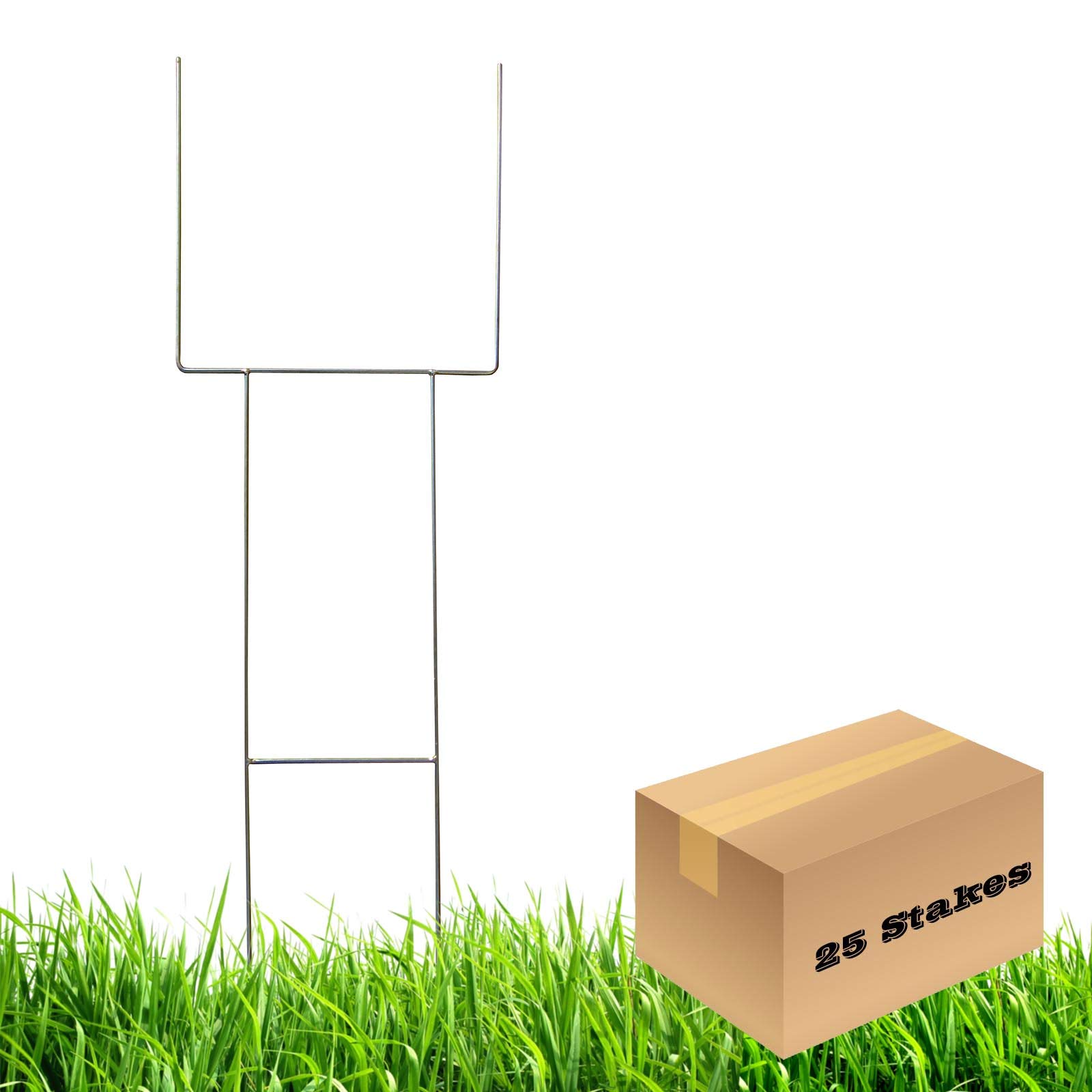 Amazon.com : H Frame Wire Stakes 30 x10 inch 9 Gauge Galvanized Wire ...