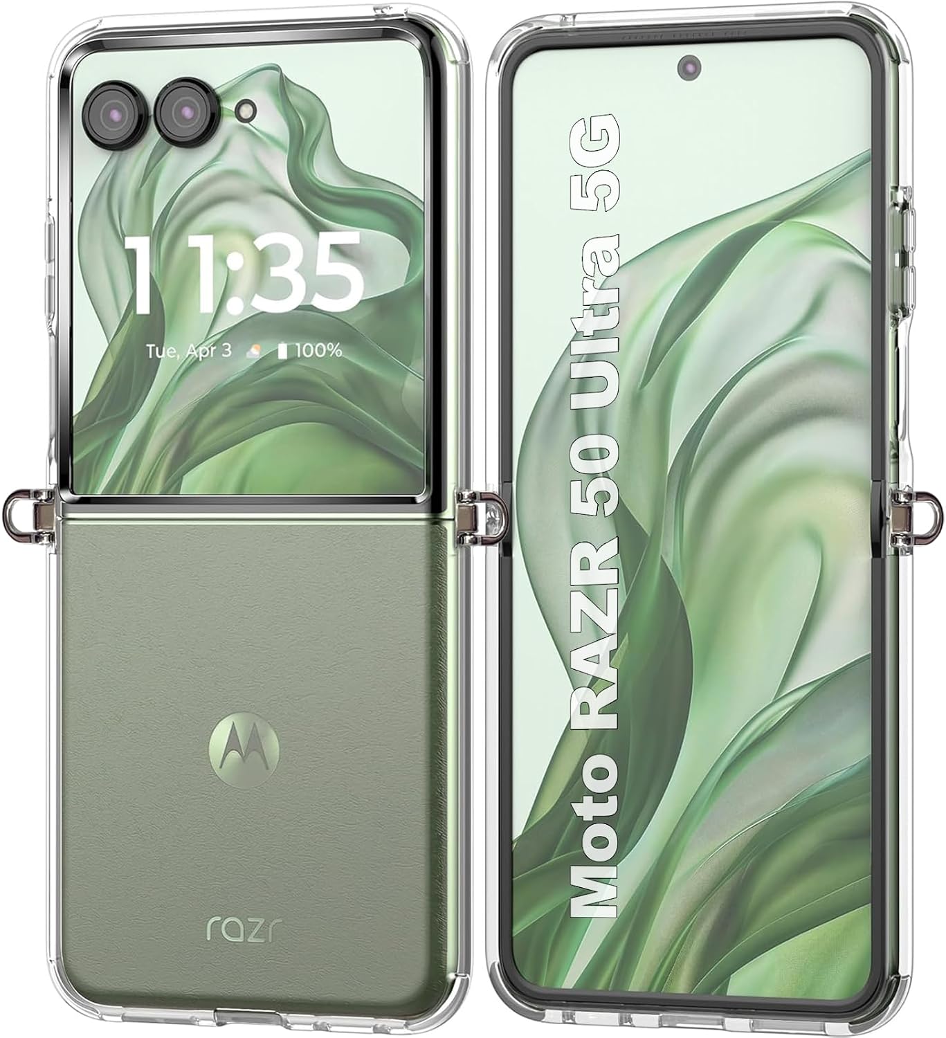 USTIYA Case for Motorola Moto RAZR 50 Ultra 5G Case Clear TPU Protector ...