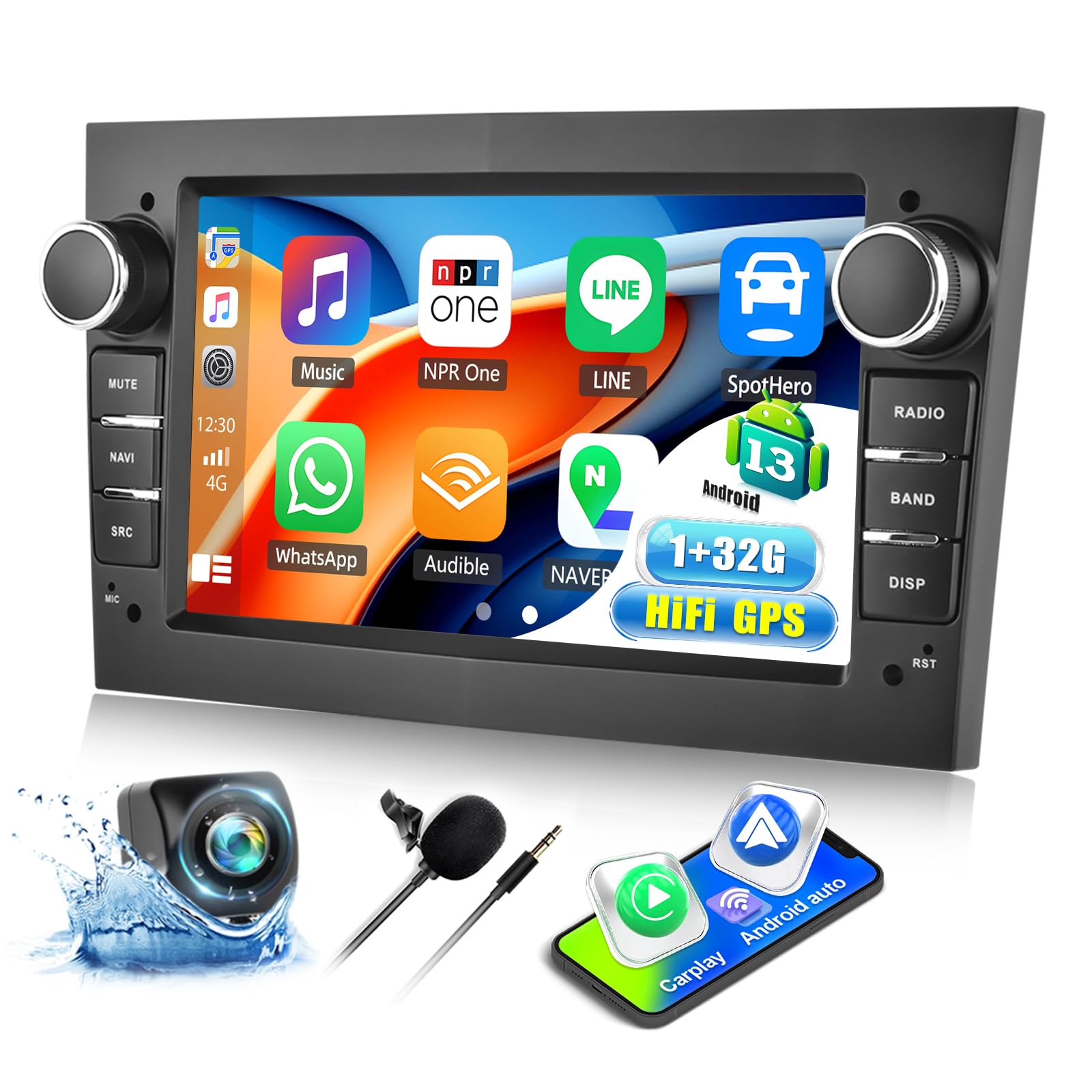 Android 13 autoradio met draadloze Carplay Android Auto voor Opel Corsa ...