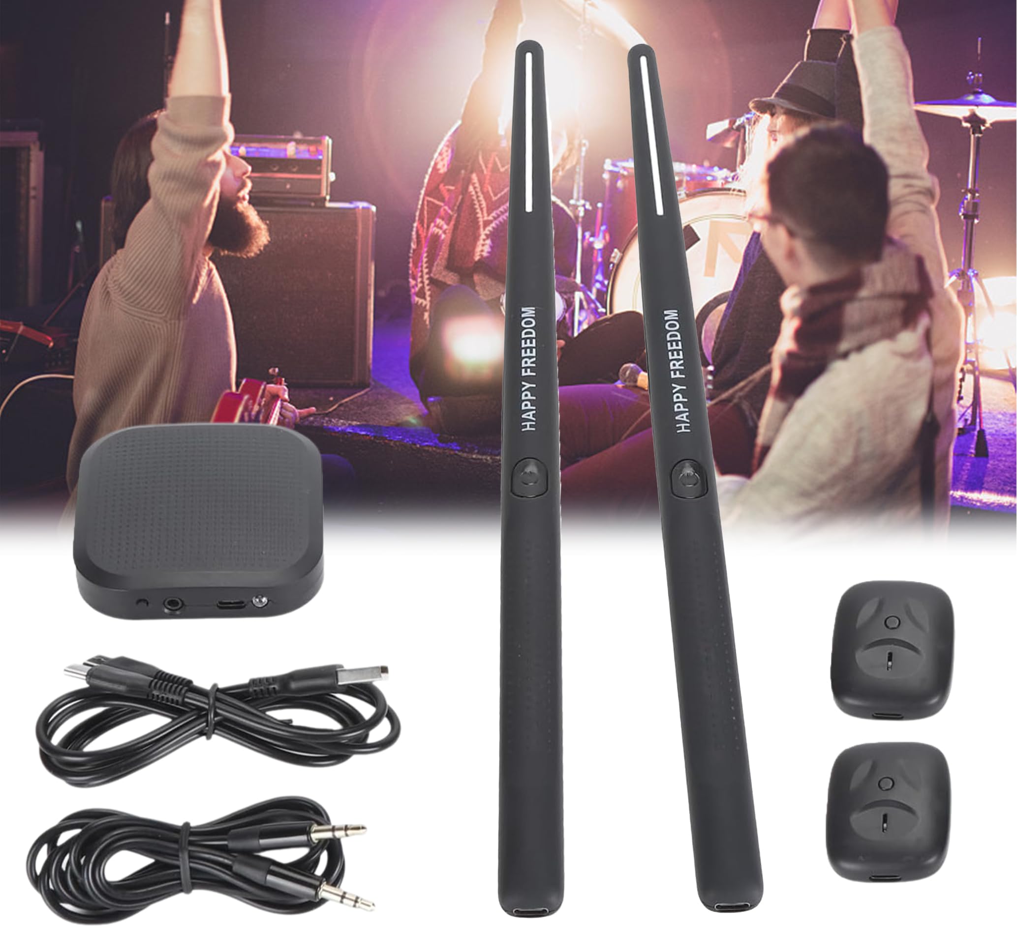 Electric Air Drum Set Virtual Drum Kit Portable 3D Motion Sensing ...