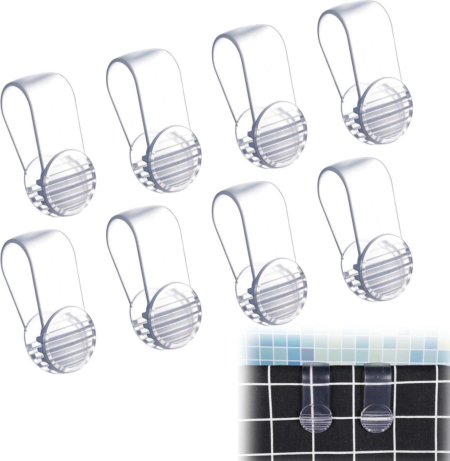 Amazon.com: AOZUO 8 Pcs Towel Clips for Kitchen, Transparent Hand Towel ...