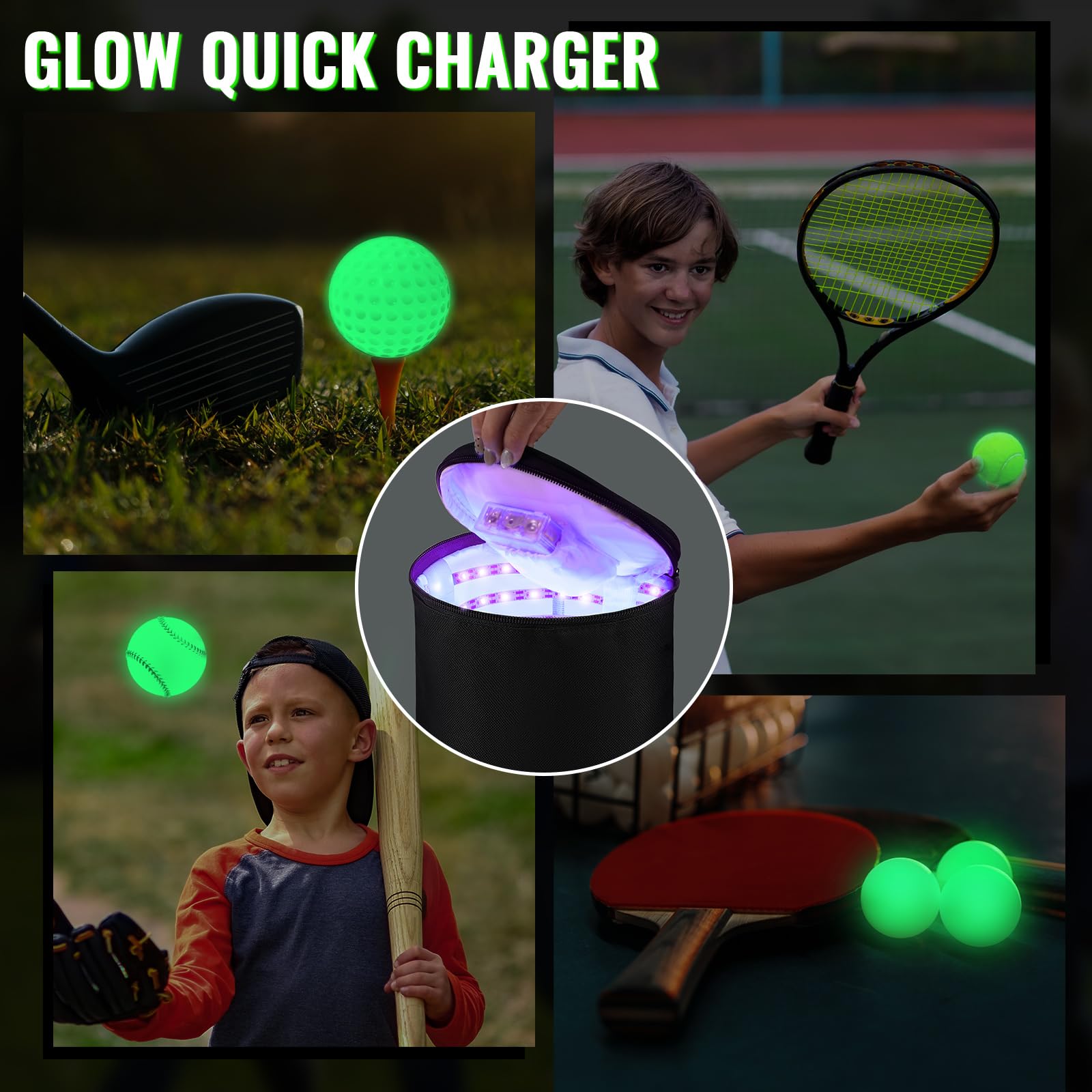 Snapklik.com : 5.9 Inch UV Light Quick Charger Large LED Recharging Bag ...