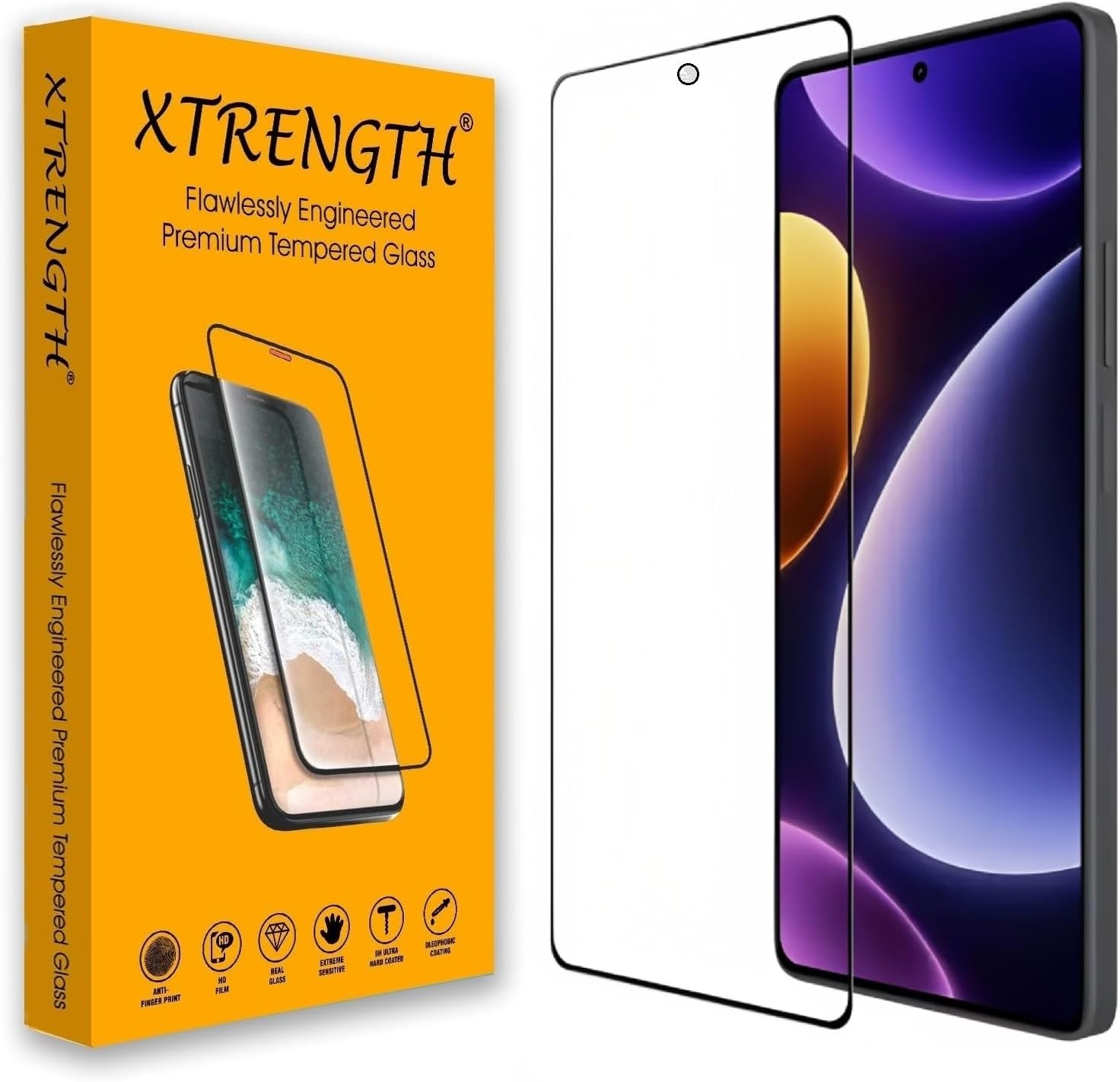 XTRENGTH Advanced HD+ Tempered Glass Screen Protector Designed for POCO ...