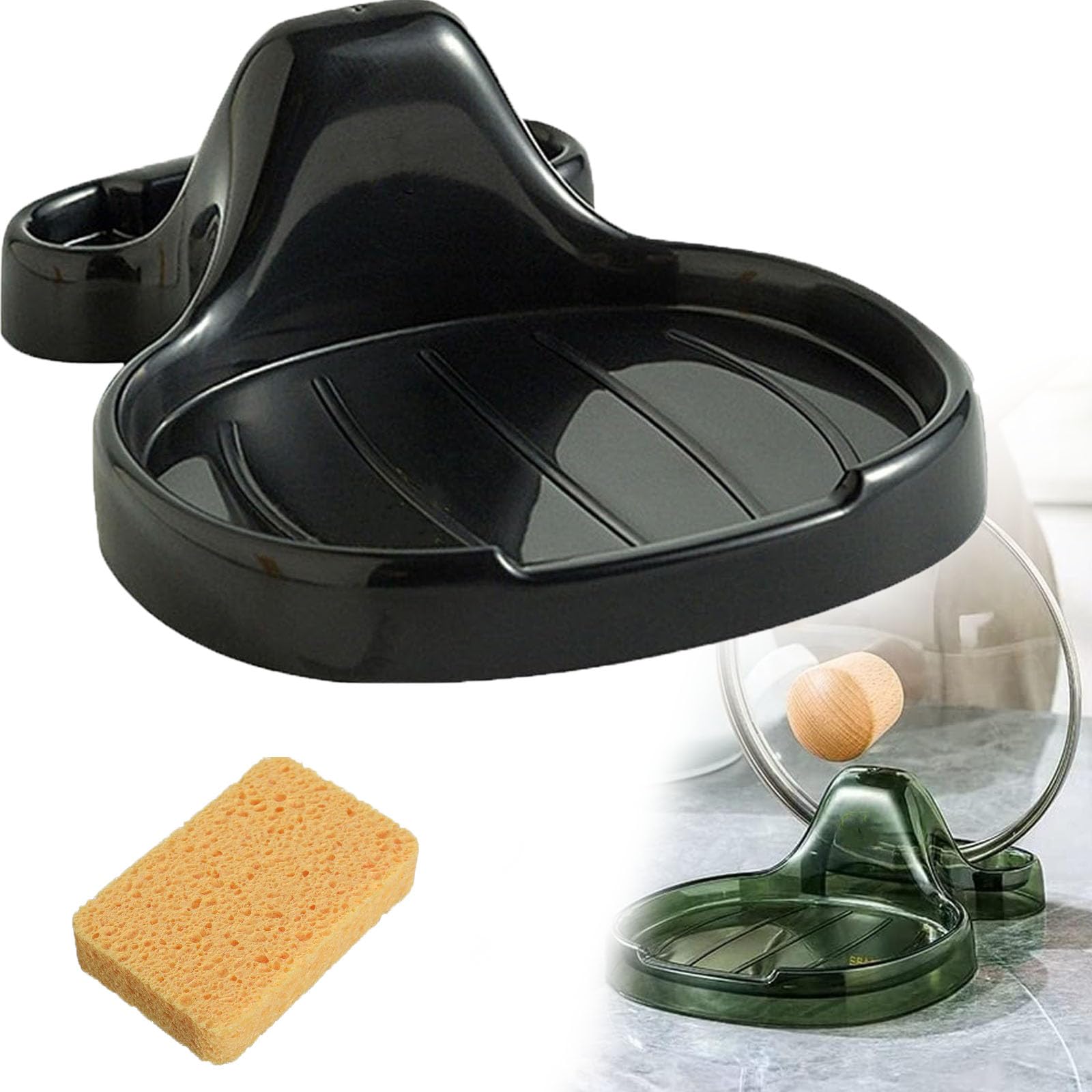 Amazon.com: Multifunction Kitchen Spatula Rack - Spoon Rest with/lid ...